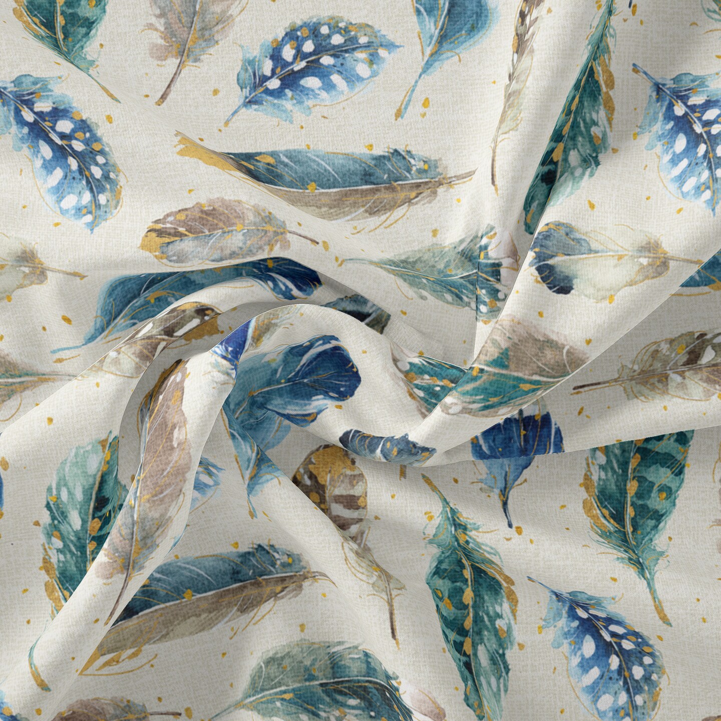 DAVID TEXTILES FEATHERS IVORY COTTON 1 YD CUT | Michaels