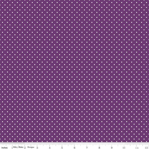 Swiss Dot in Eggplant (c670-eggplant) | Swiss Dot | Riley Blake Designs ...