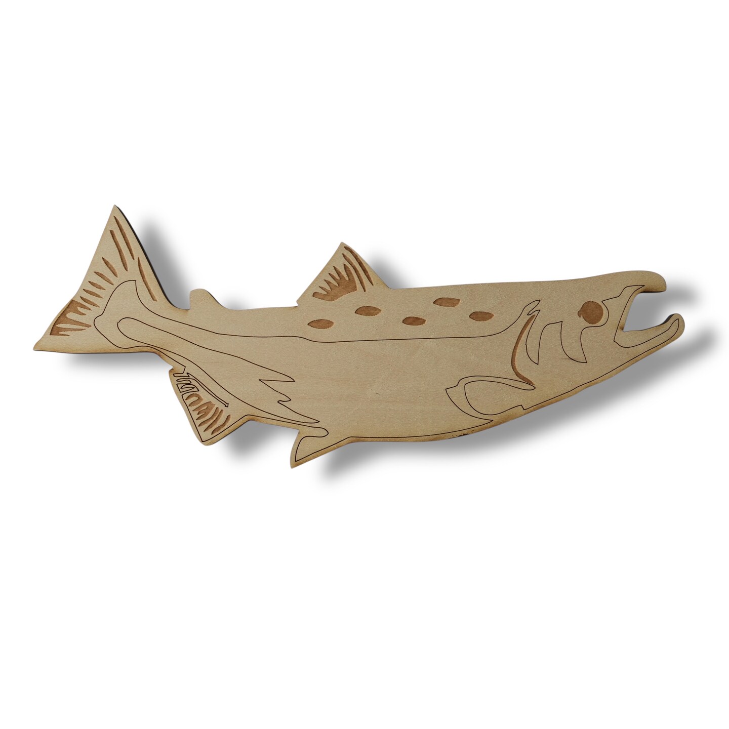 Sign - CUSTOM - Salmon Fish, Color: Raw Wood, Size: 10x4 Inches | Michaels