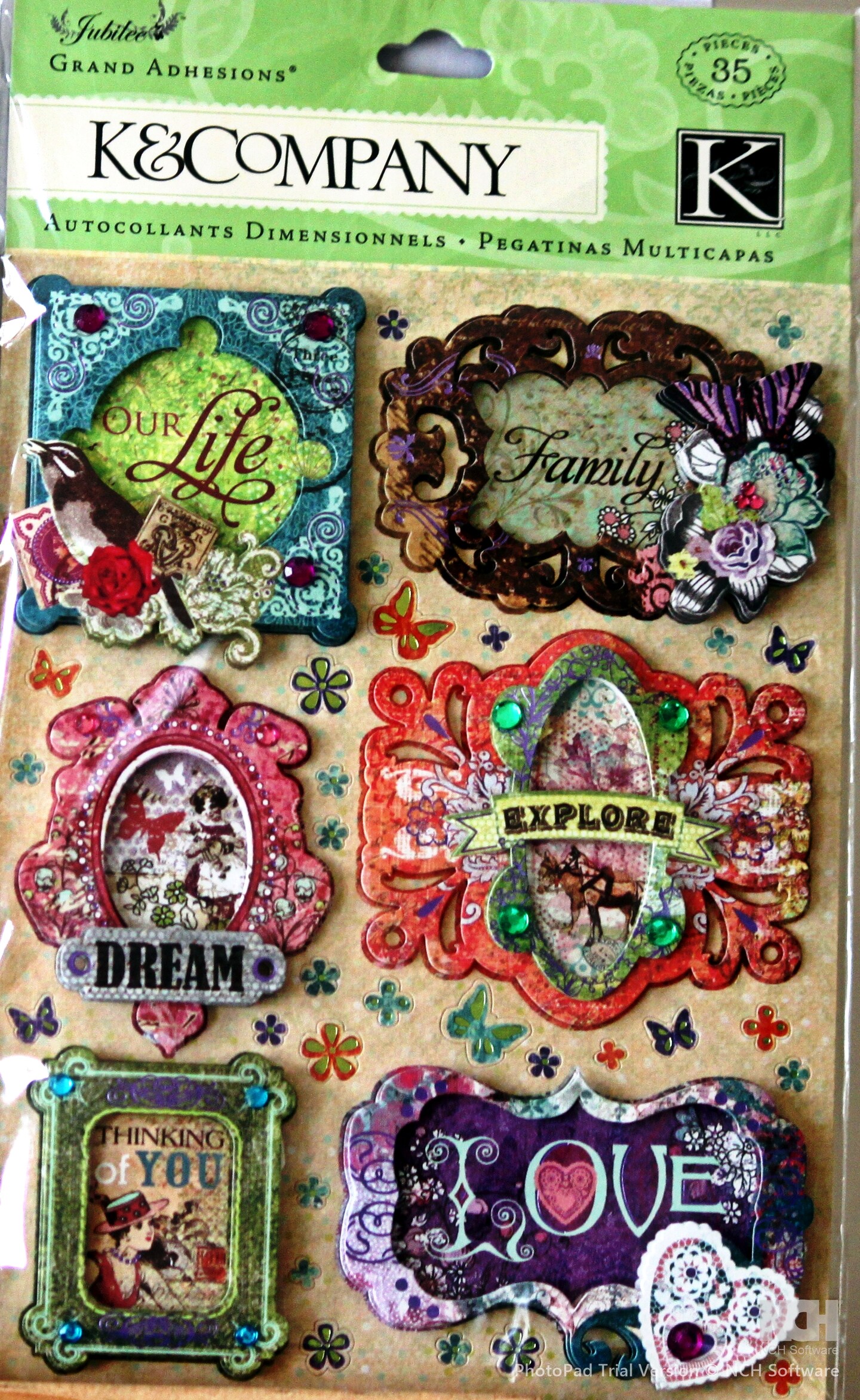 K & Company Jubilee Word Grand Adhesions Dimensional Stickers | Michaels