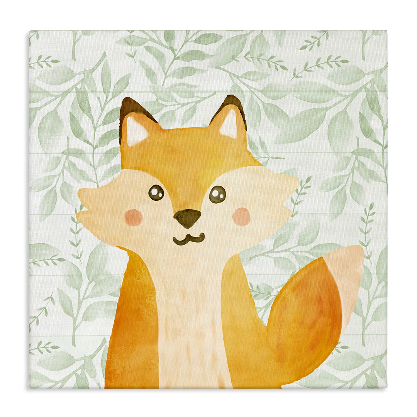 Stupell Industries Whimsical Fox on Florals Canvas Design by Kim Allen ...