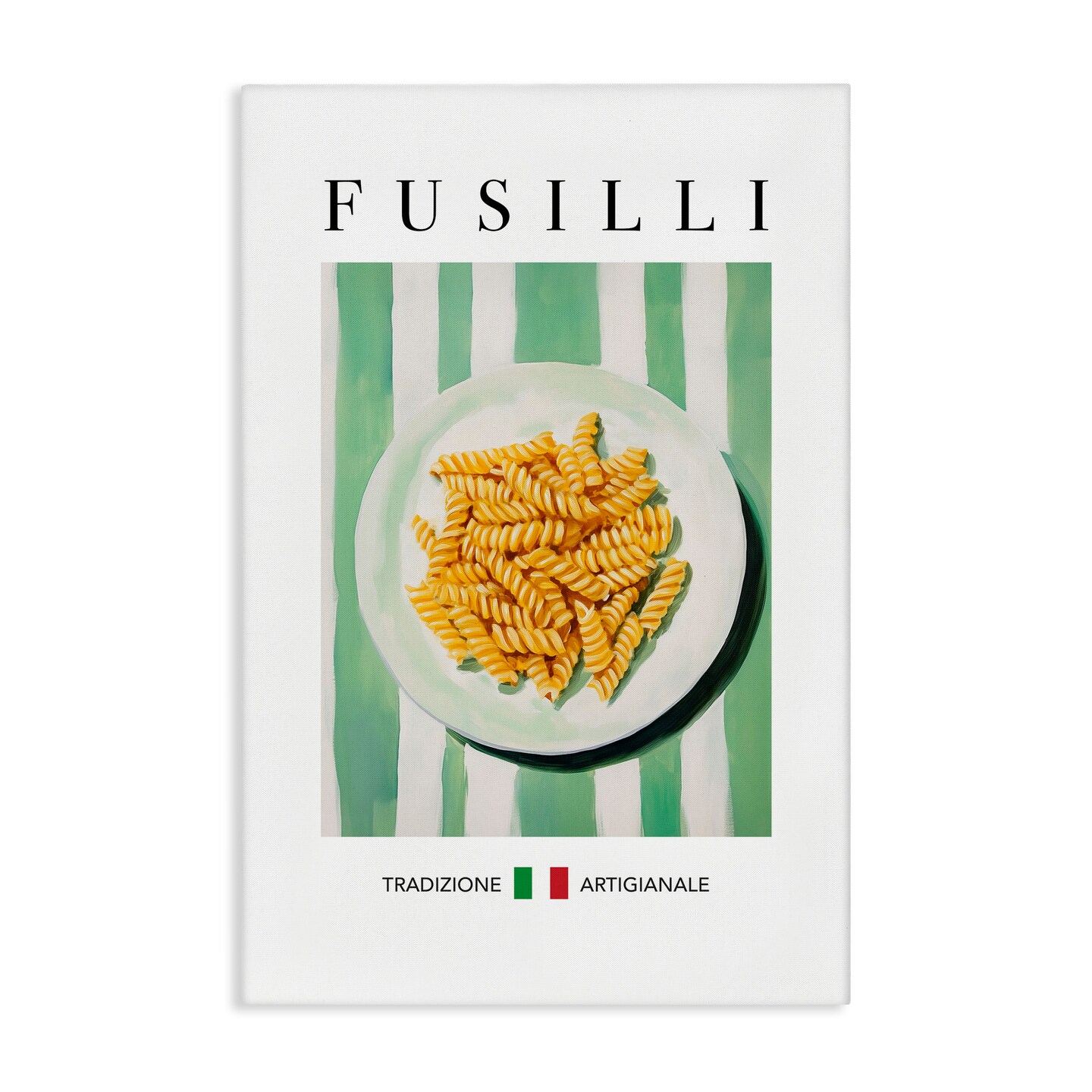 Stupell Industries Traditional Fusilli Pasta Canvas Design by Andreas ...