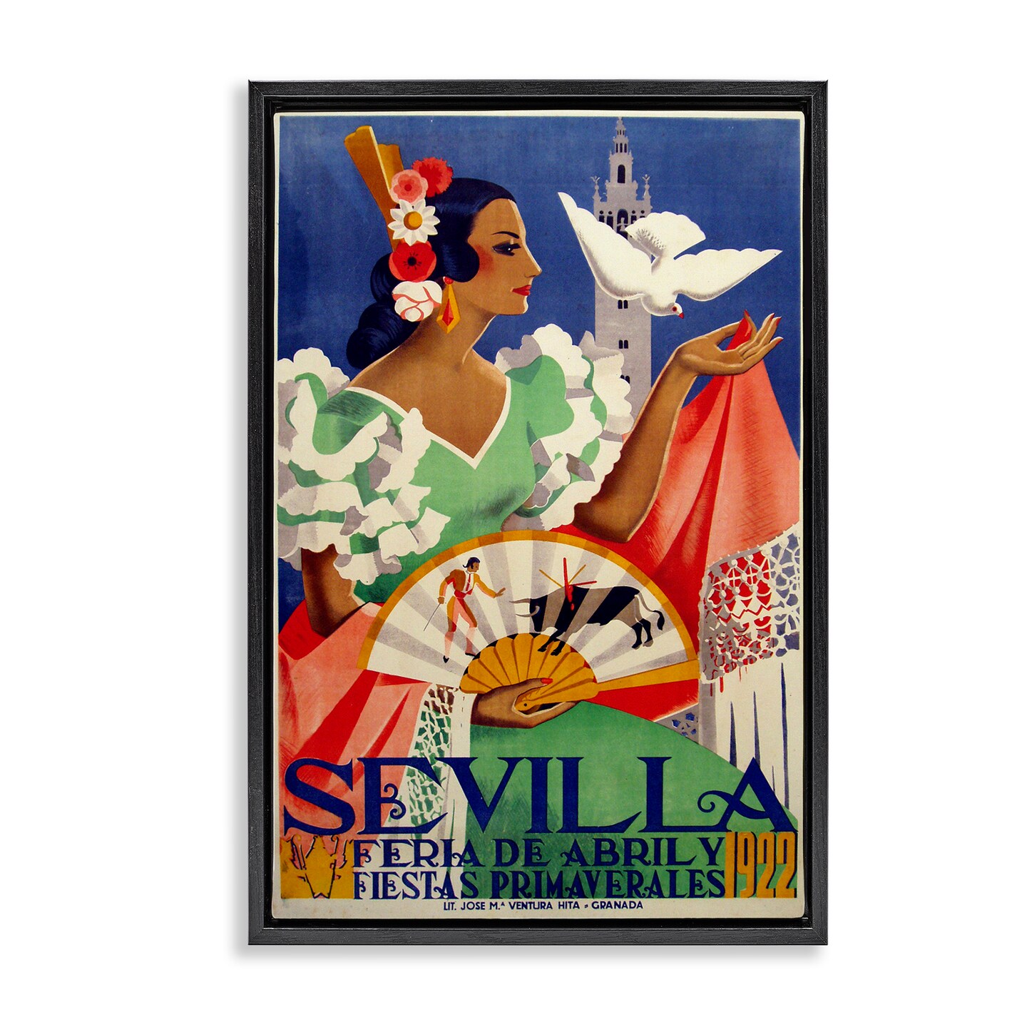 Stupell Industries Seville Vintage Culture Floating Frame Design by ...