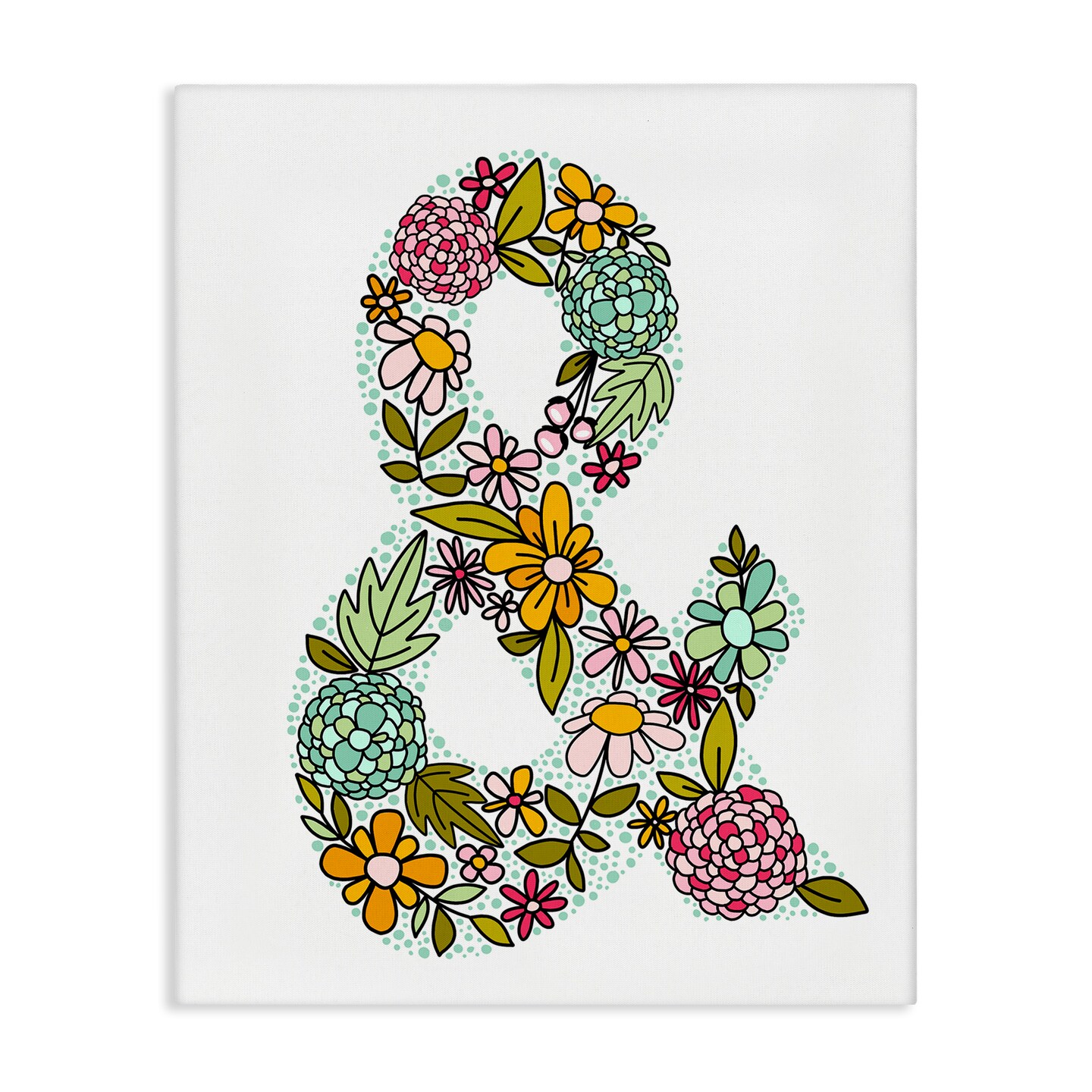 Stupell Industries Hydrangea Florals Ampersand Canvas Design by Mandy ...