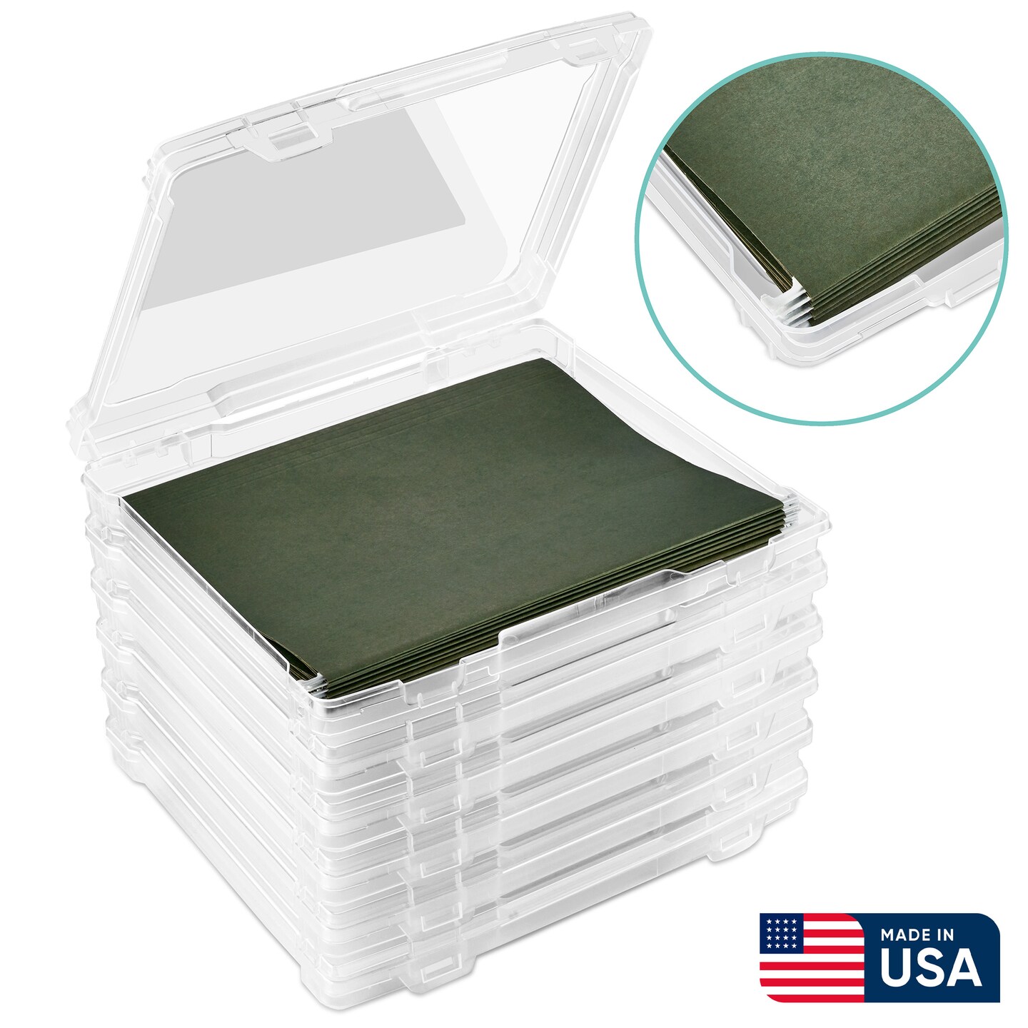 Sorbus Art Supplies Storage Containers - Clear Plastic Stackable ...