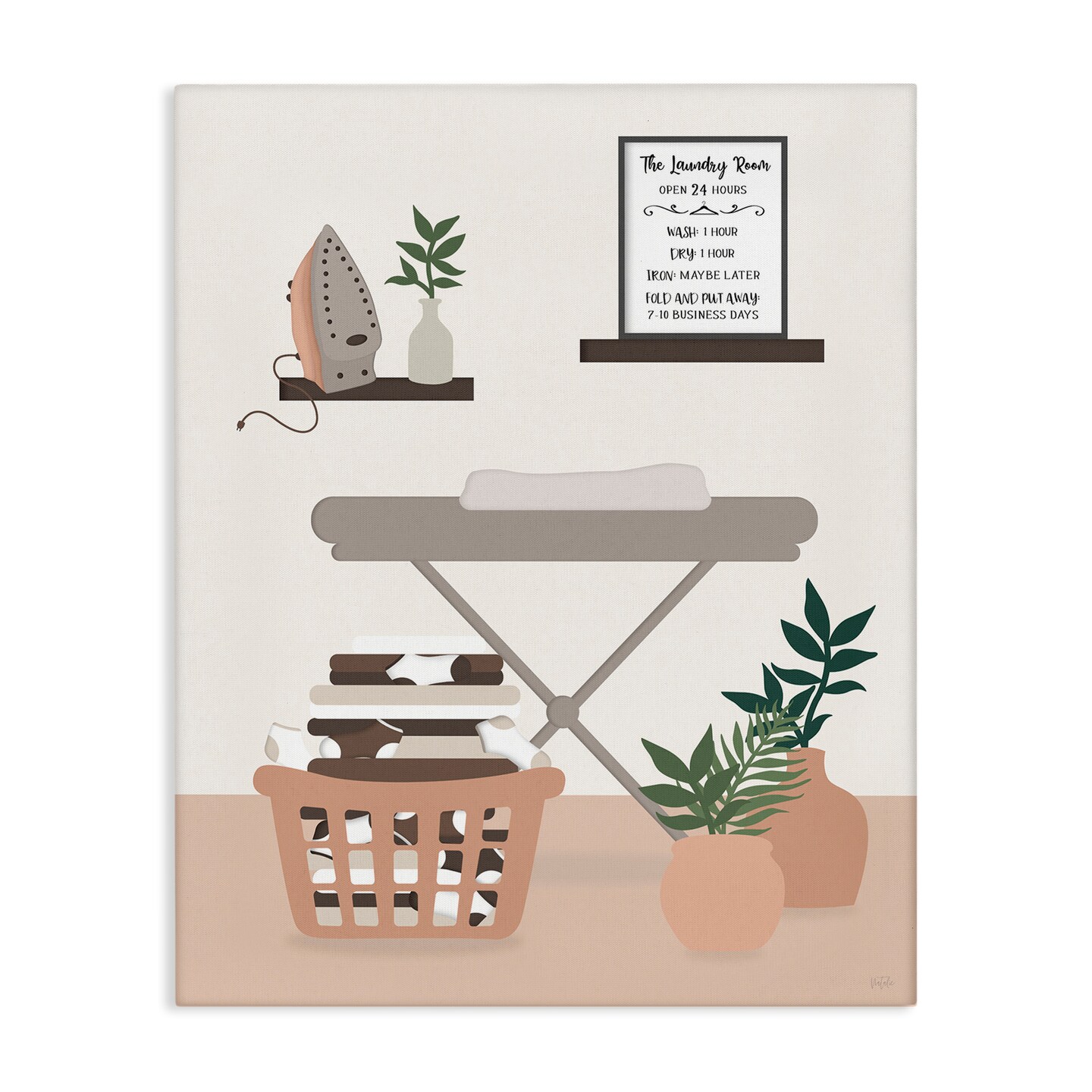 Stupell Industries Laundry Rules Modern View Canvas Design by Natalie ...