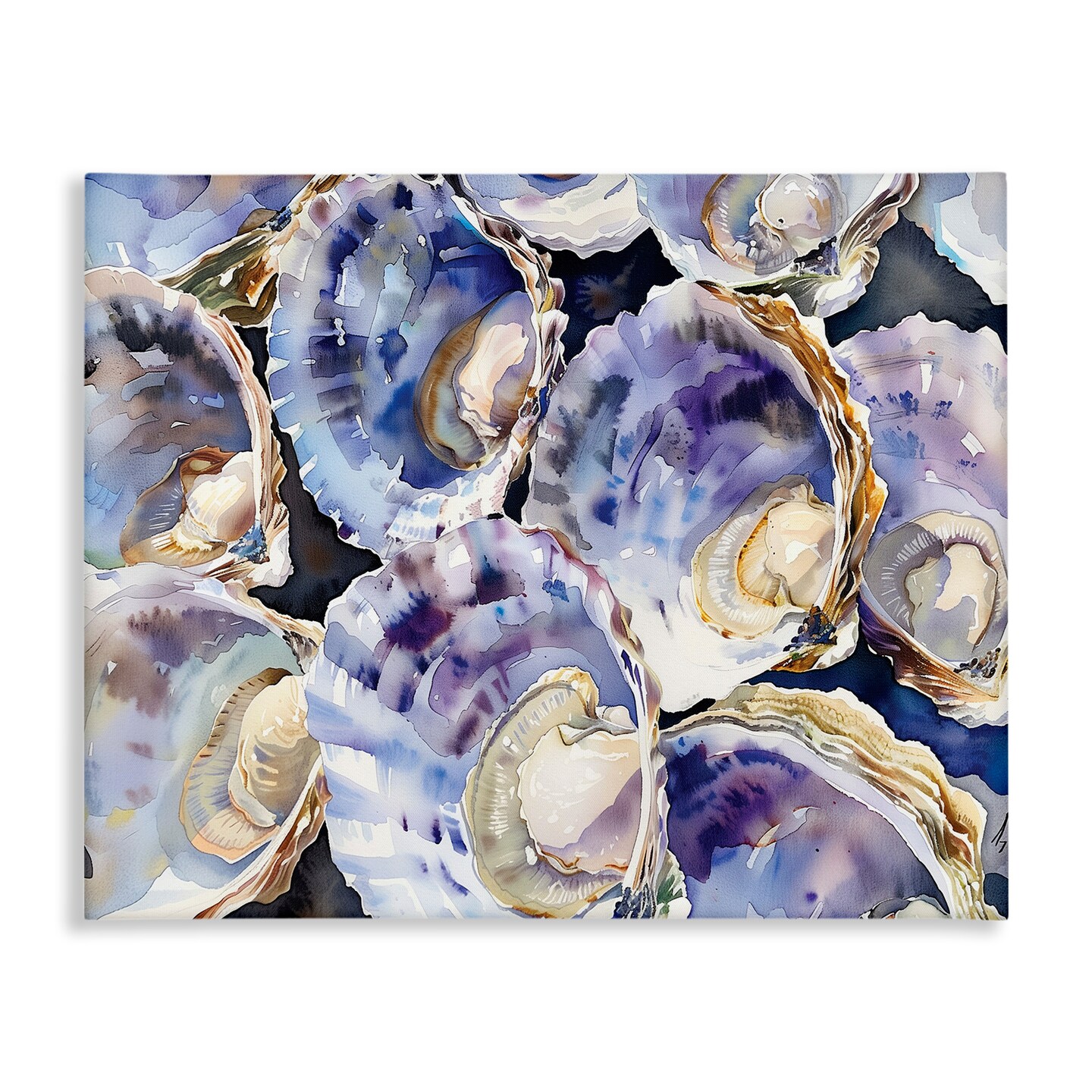 Stupell Industries Maritime Clams & Oysters Canvas Design by Heidi ...