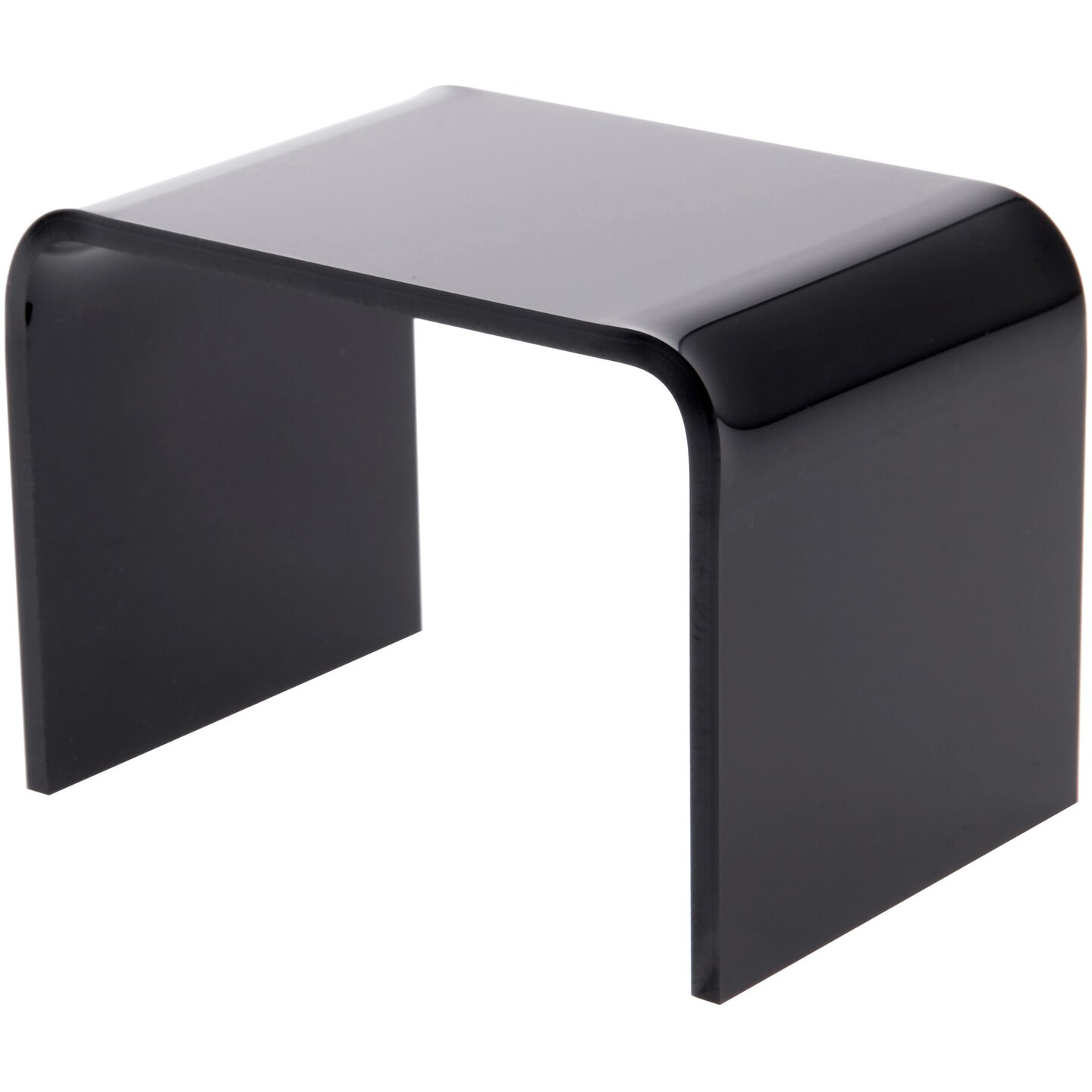 Plymor Black Acrylic Rectangular Display Riser, 2" H x 3" W x 2" D (1/8 ...