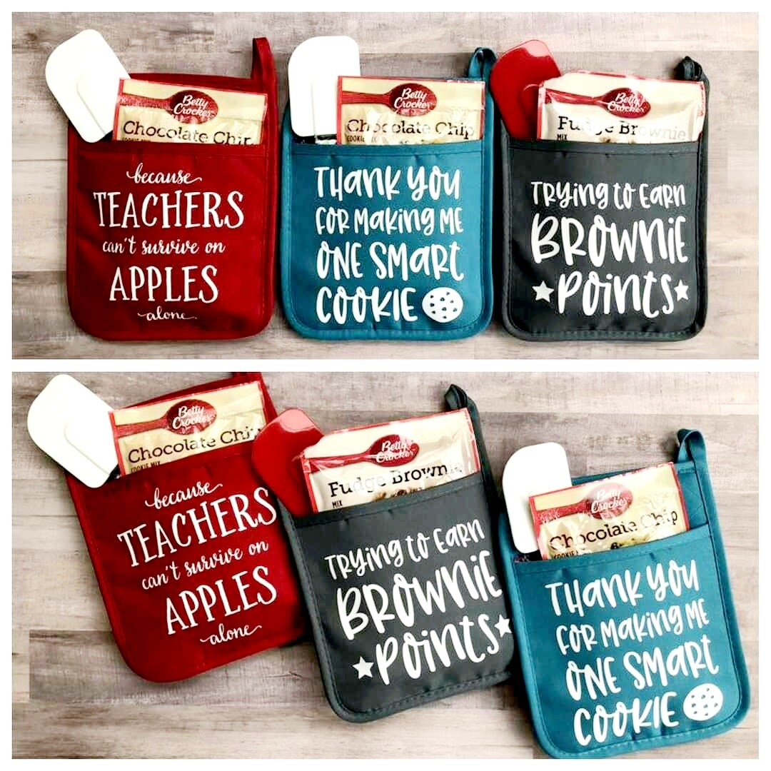 Custom Teacher's Gift | Potholder Oven Mitt Teacher Gift | Pot Holder Teachers Present | Teacher ...
