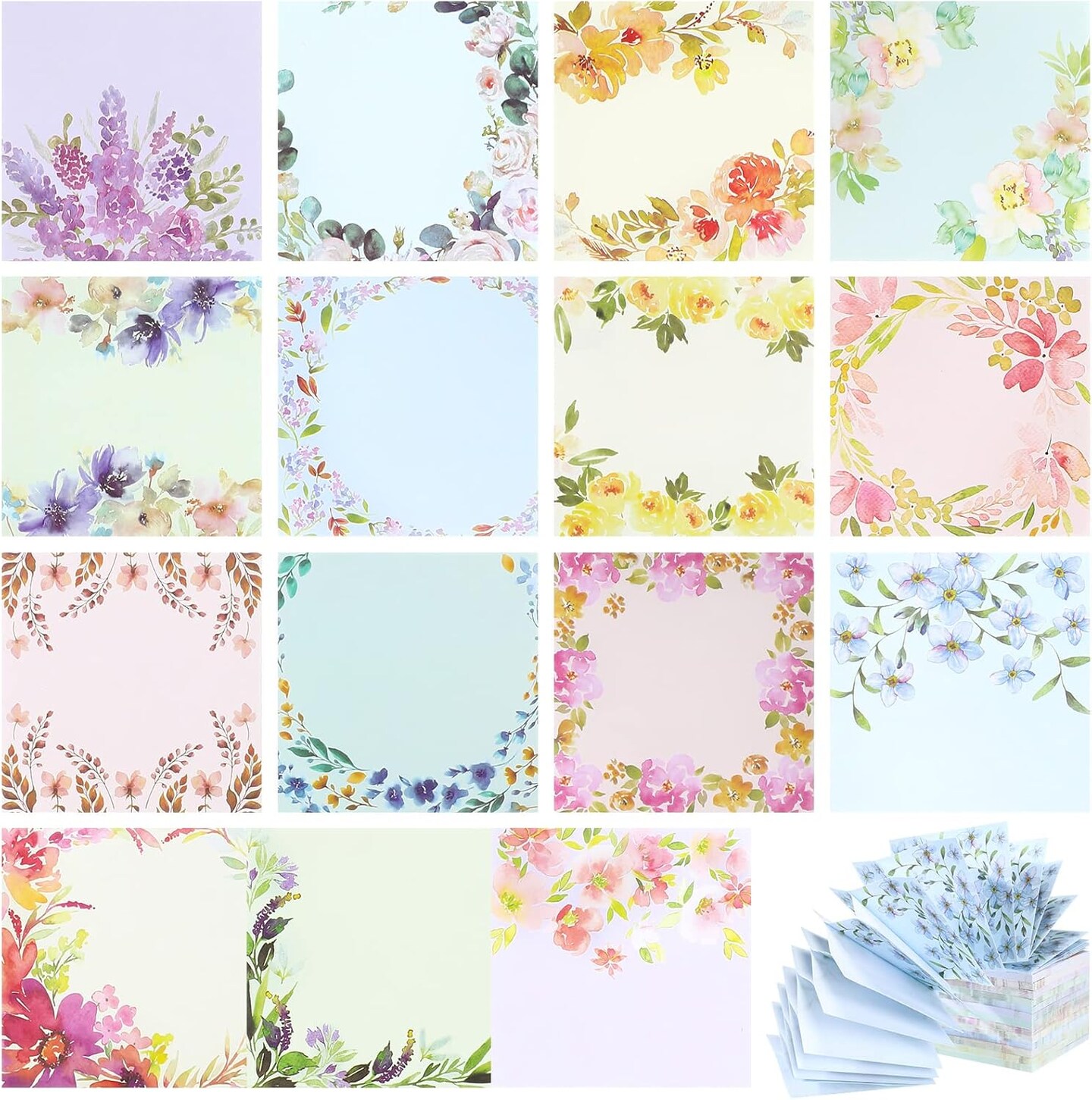 15 Pads Pop up Sticky Notes Floral Sticky Notes Refills Cute Sticky ...