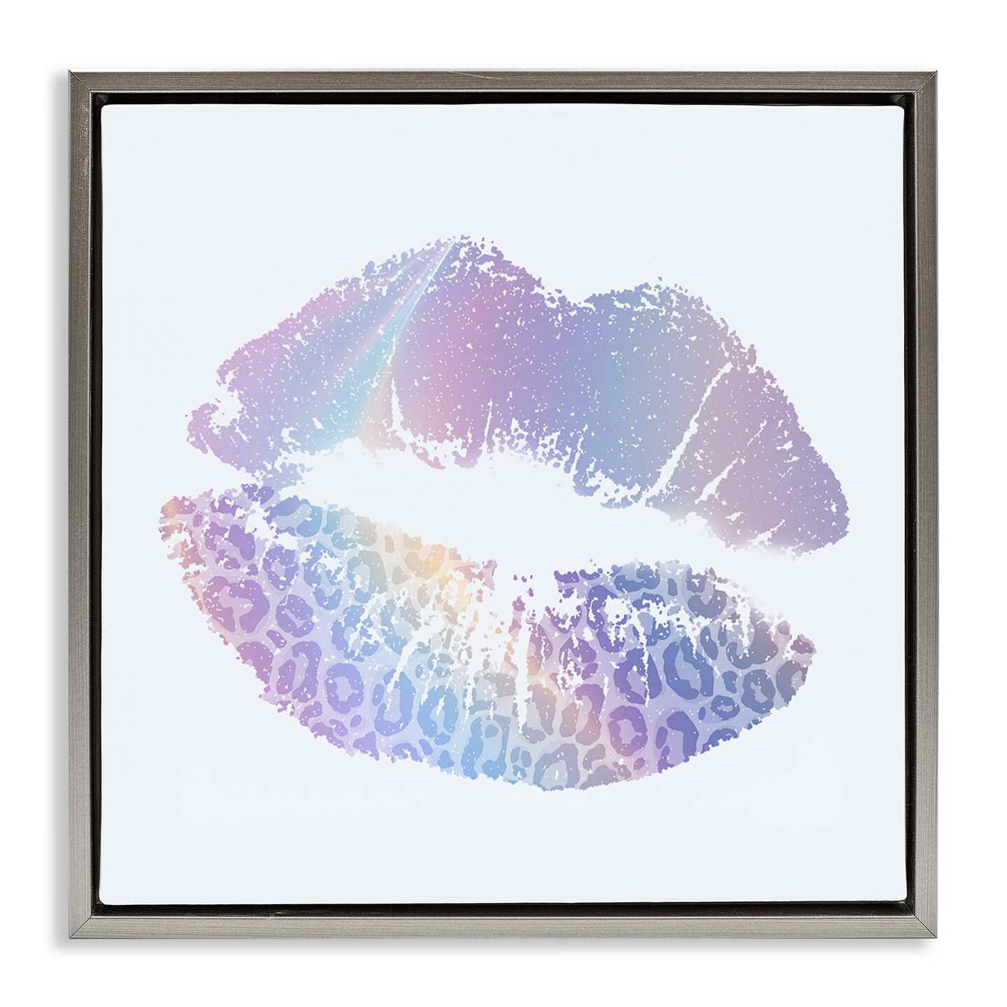 Stupell Industries Purple Rainbow Lipstick Floating Frame Design by Kim ...