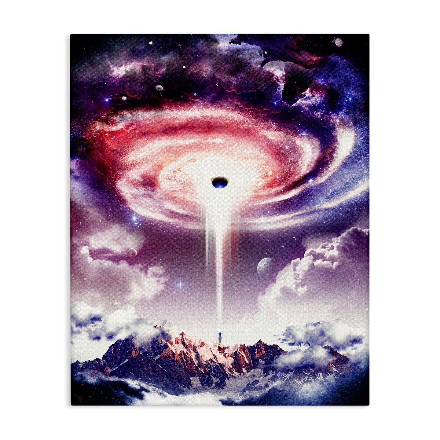 Stupell Industries Surreal Space Nebula Rays Canvas Design by Barrett ...