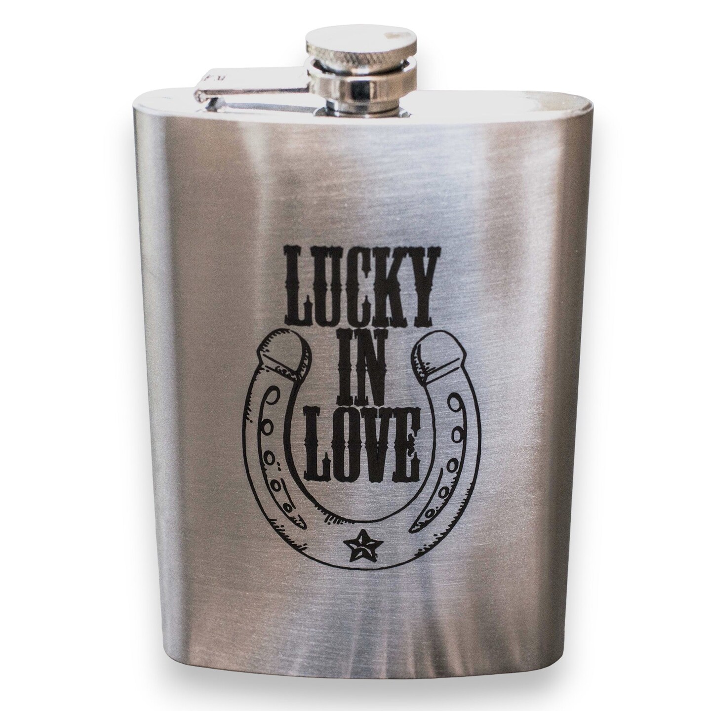 8oz Lucky in Love - Horseshoe Stainless Steel Flask | Michaels
