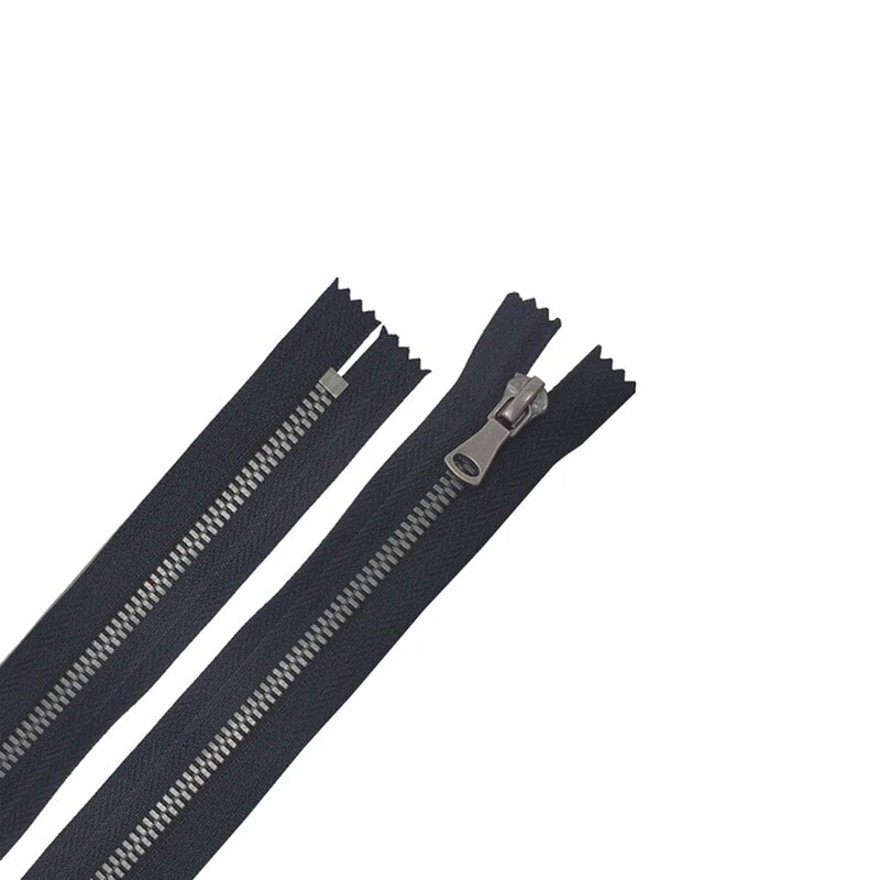 5MM One Way Non Separating Closed Bottom Zipper Black Tape Antique ...