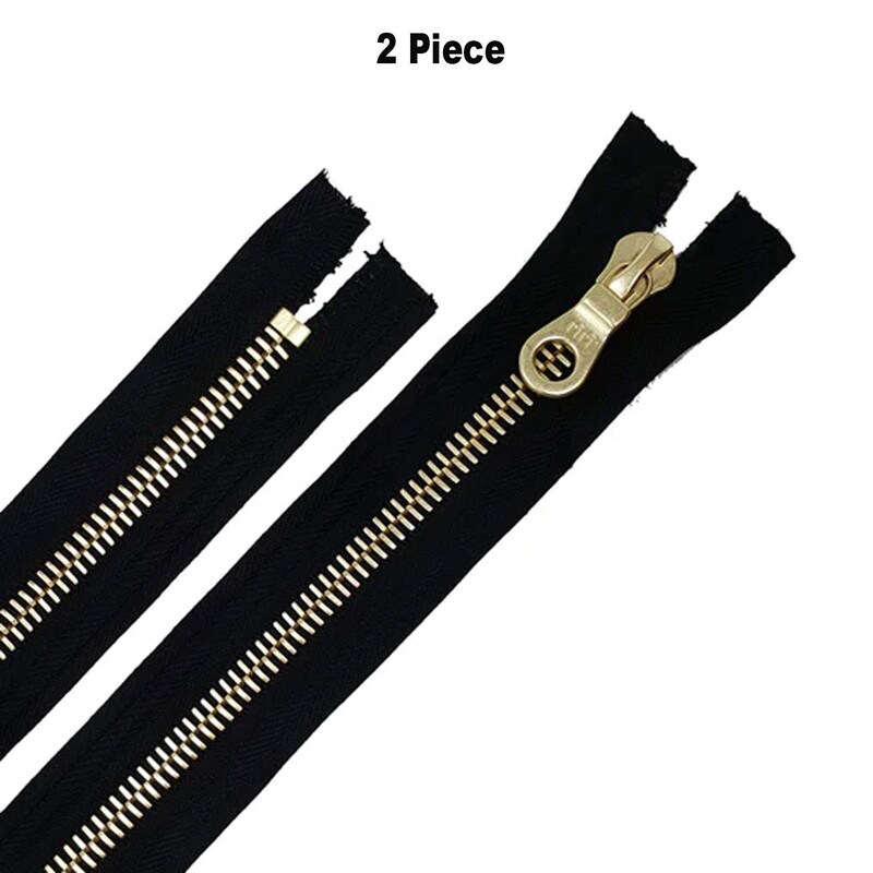 6MM Closed Bottom Zipper with KTA Pull – Black Tape, Count: 2 Pieces ...