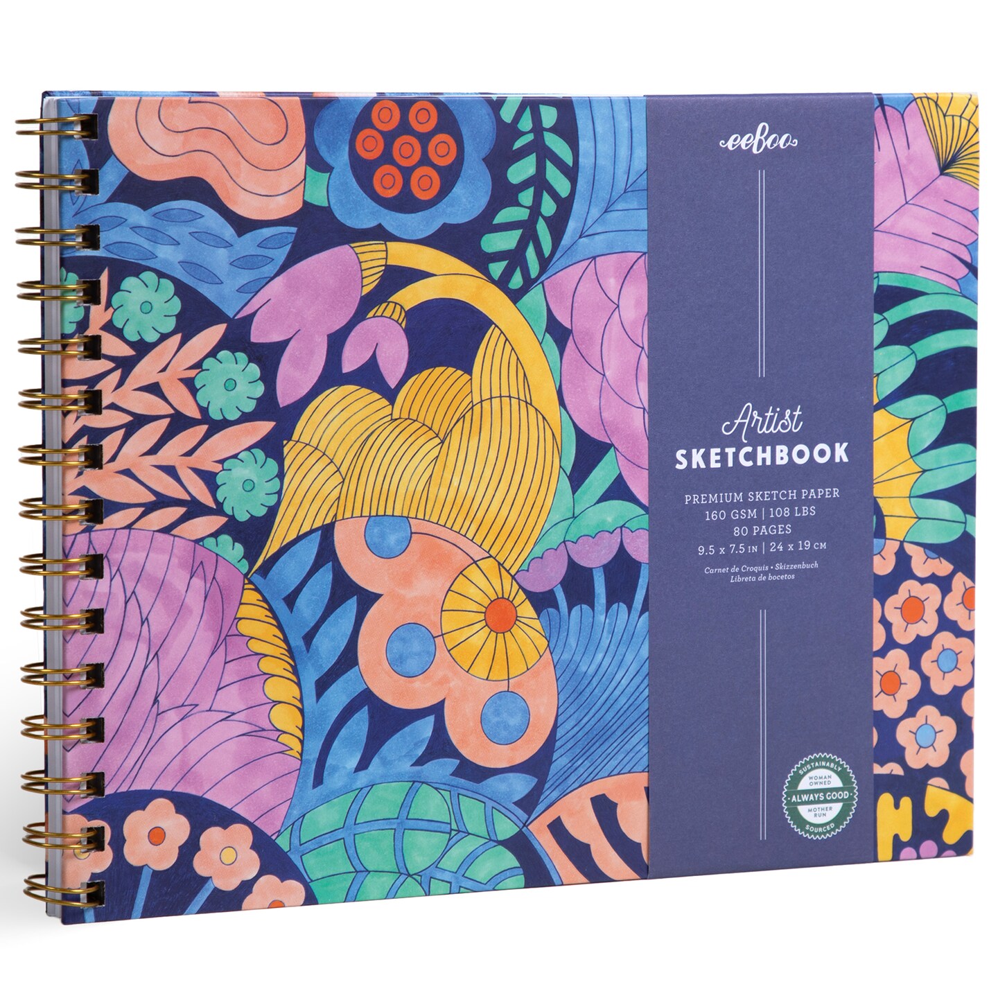 eeBoo Piece & Love: Artist Sketchbook - Cecilia's - 80 Pages, 9.5 x 7.5 ...