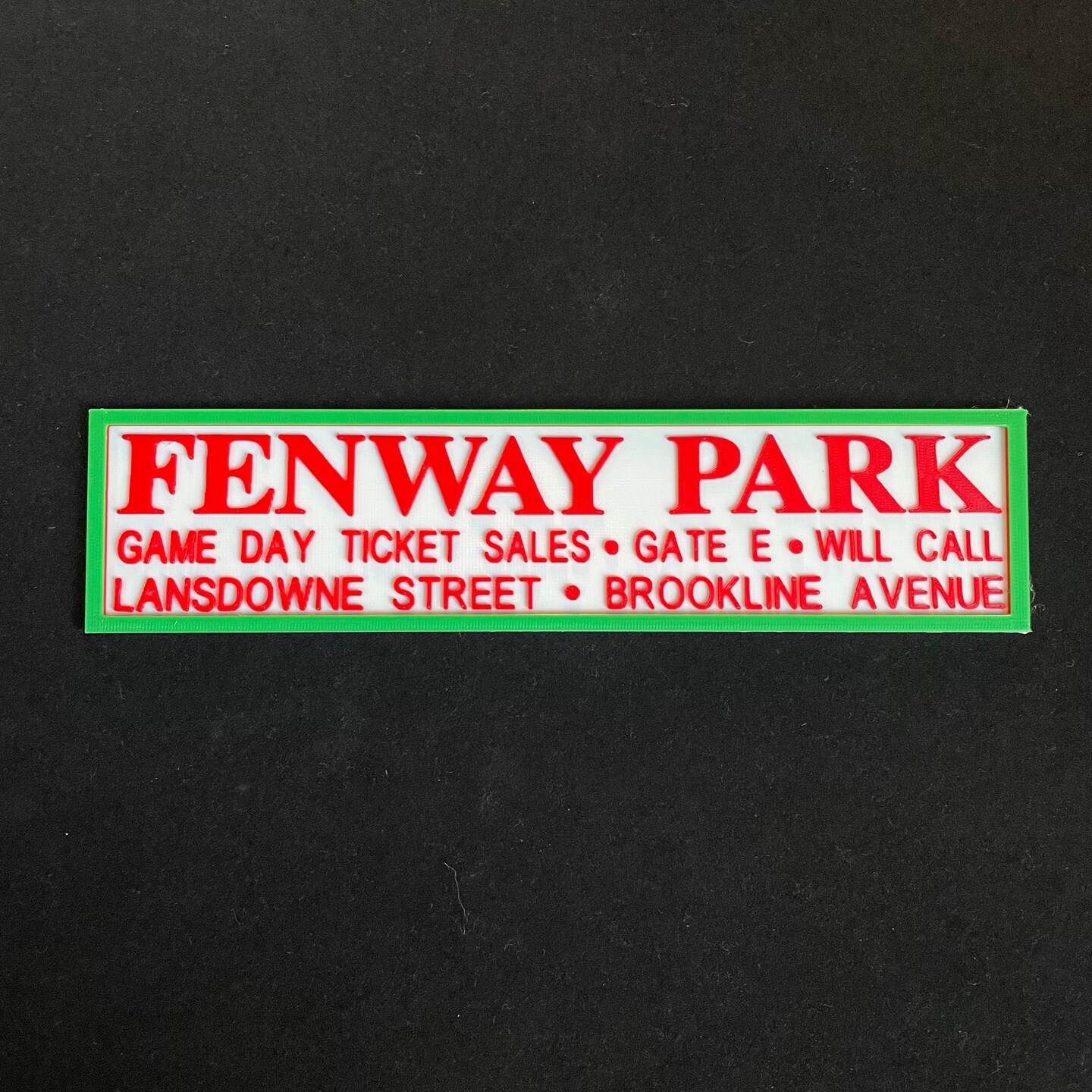 Fenway Park Sign | 3D Printed Baseball Stadium Sign | Fenway Park Plaque | MakerPlace by Michaels