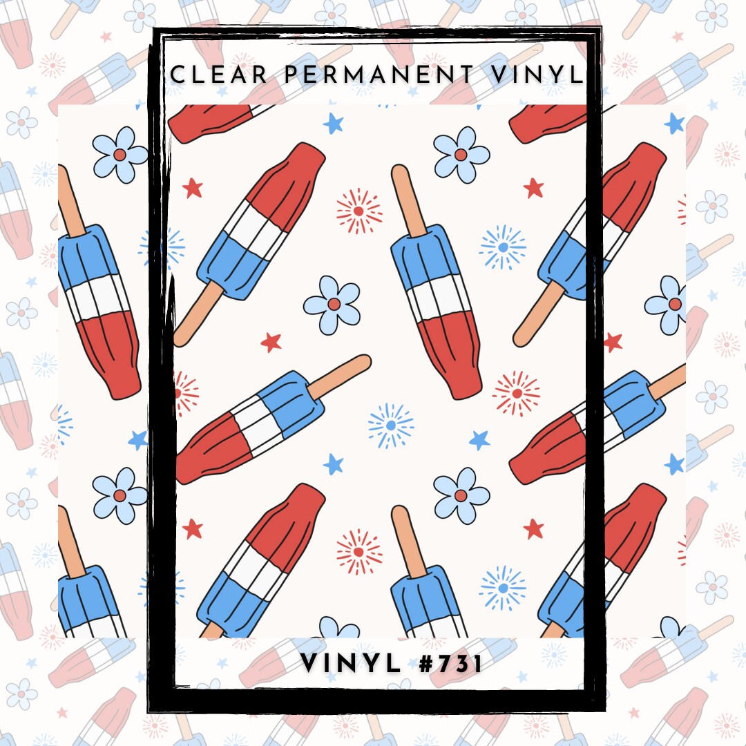 #731 CLEAR Merica 12x12 Pattern Vinyl | Michaels