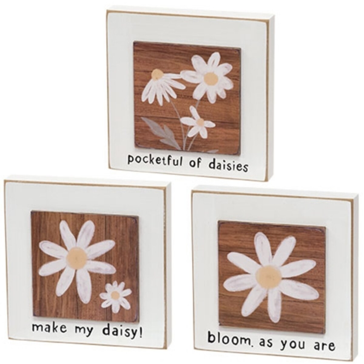 Bloom As You Are Daisy Layered Block 3 Asstd. | Michaels