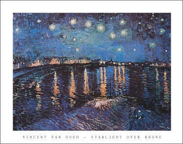 Starlight Over Rhone Art Print: Vincent van Gogh Wall Decor 22x28 inch ...