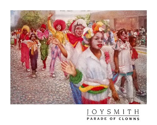 Parade of Clowns by Brenda Joysmith Wall Art Décor 24 x 30 Art Print ...