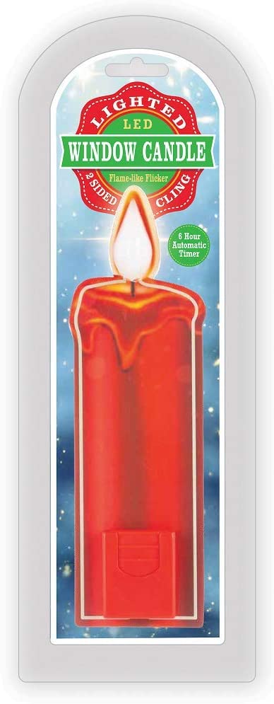 7.5 Inch LED Candle Window Cling - Red | Michaels