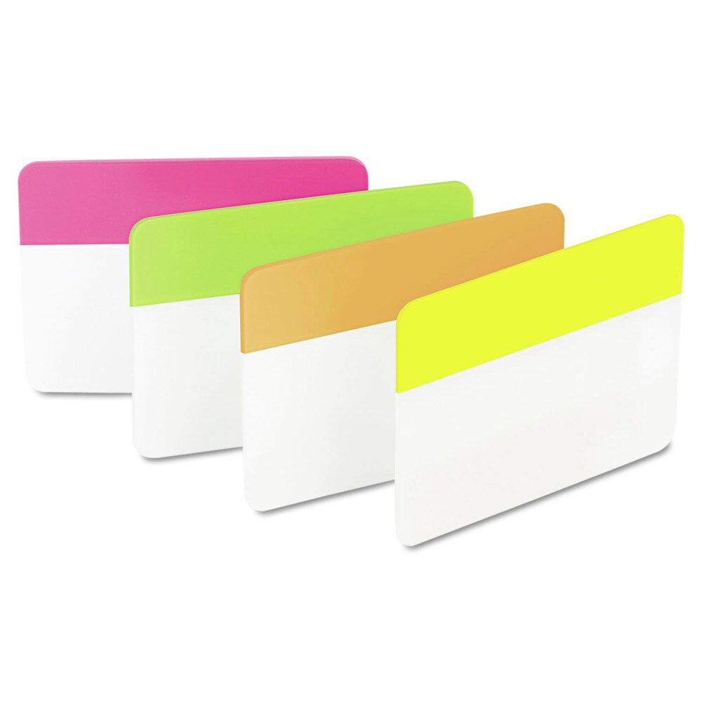 Post-it Tabs 2 in. Wide 1/5-Cut Solid Color Tabs - Assorted Bright ...