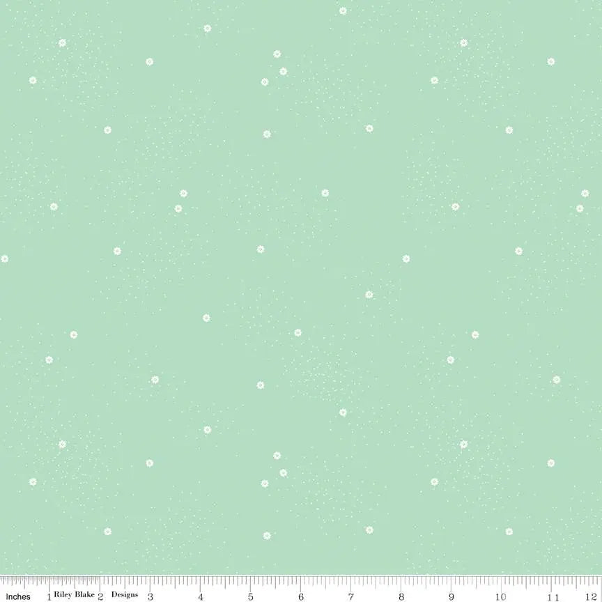 Dainty Daisy Mint Cotton Wideback Fabric per yard | Michaels