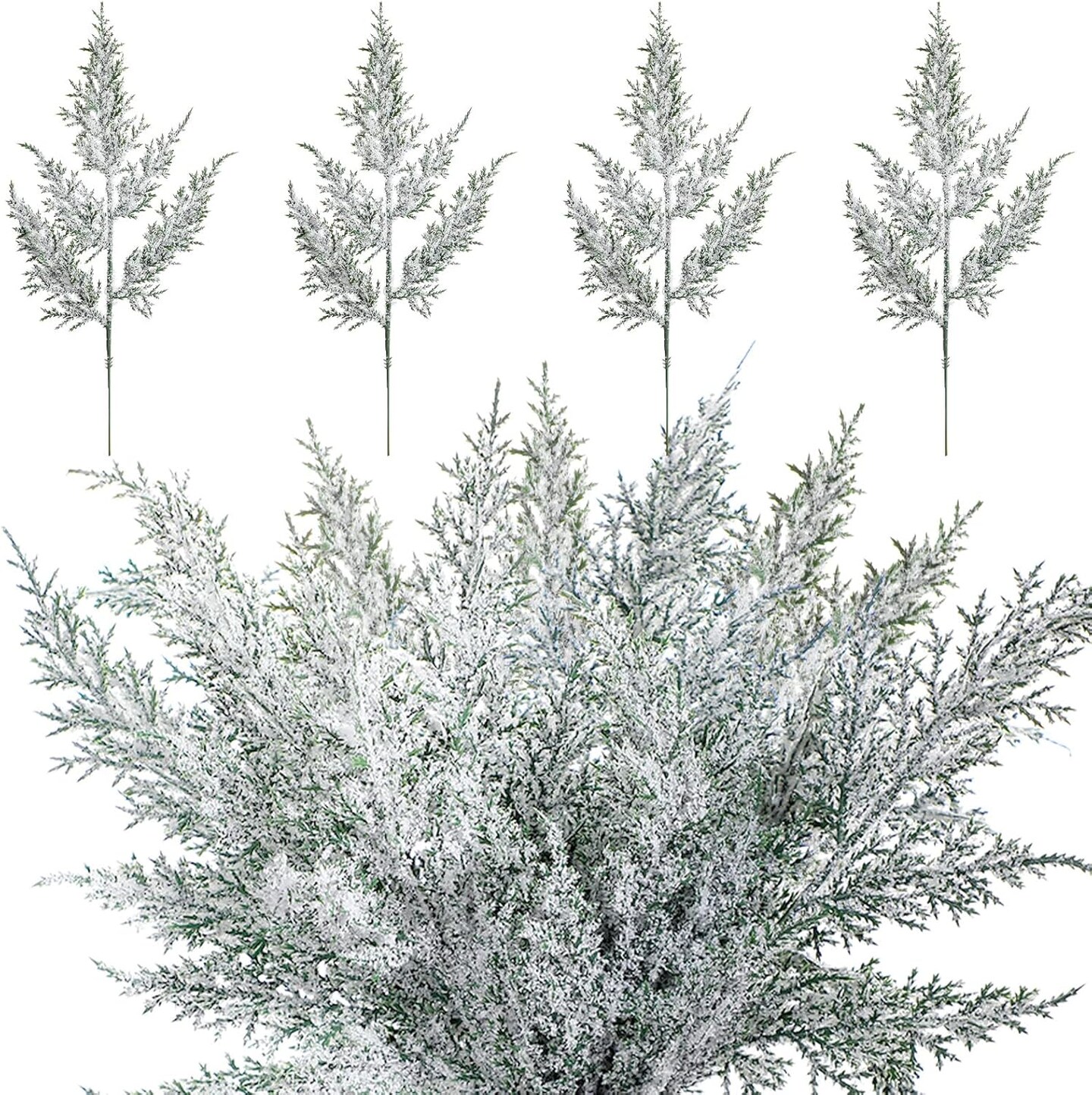 Christmas Artificial Faux Cedar Branches (Silver) | Michaels