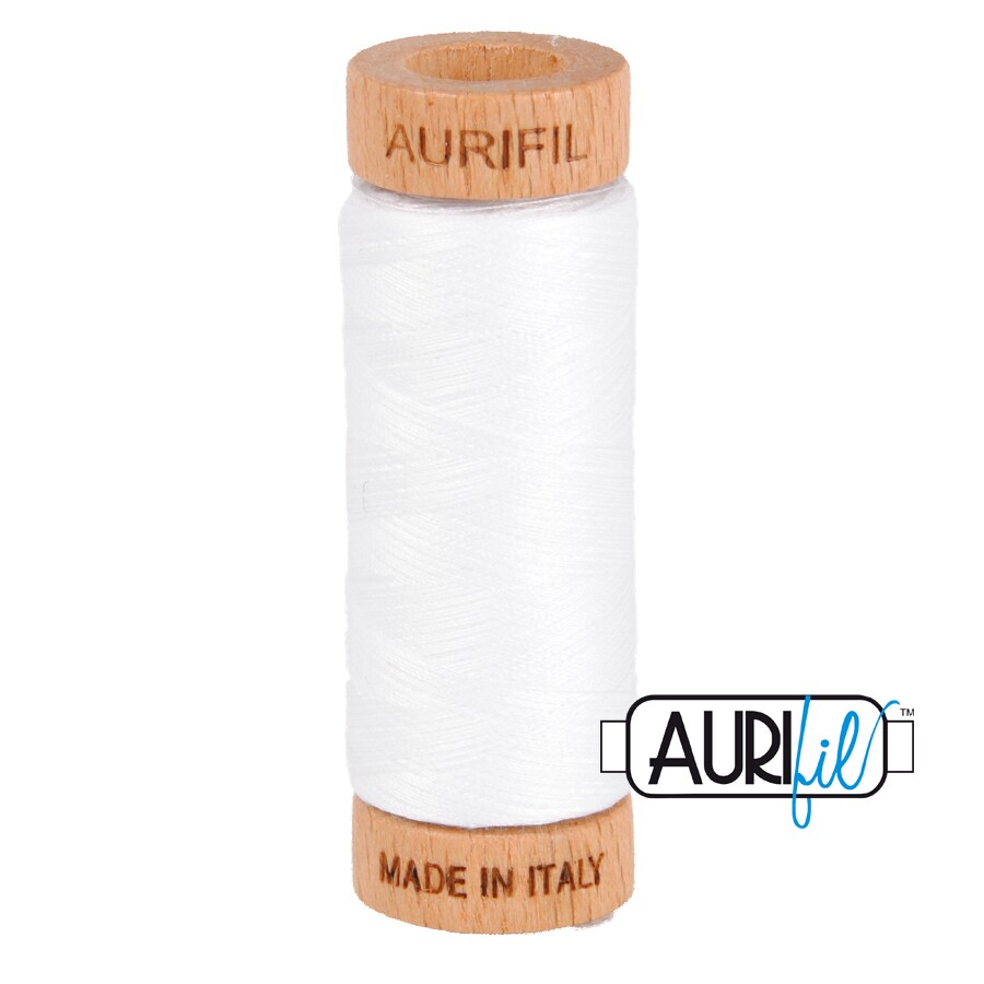 White (2024) | 80wt Small Spool (274M / 300Y) | Aurifil Thread | Michaels