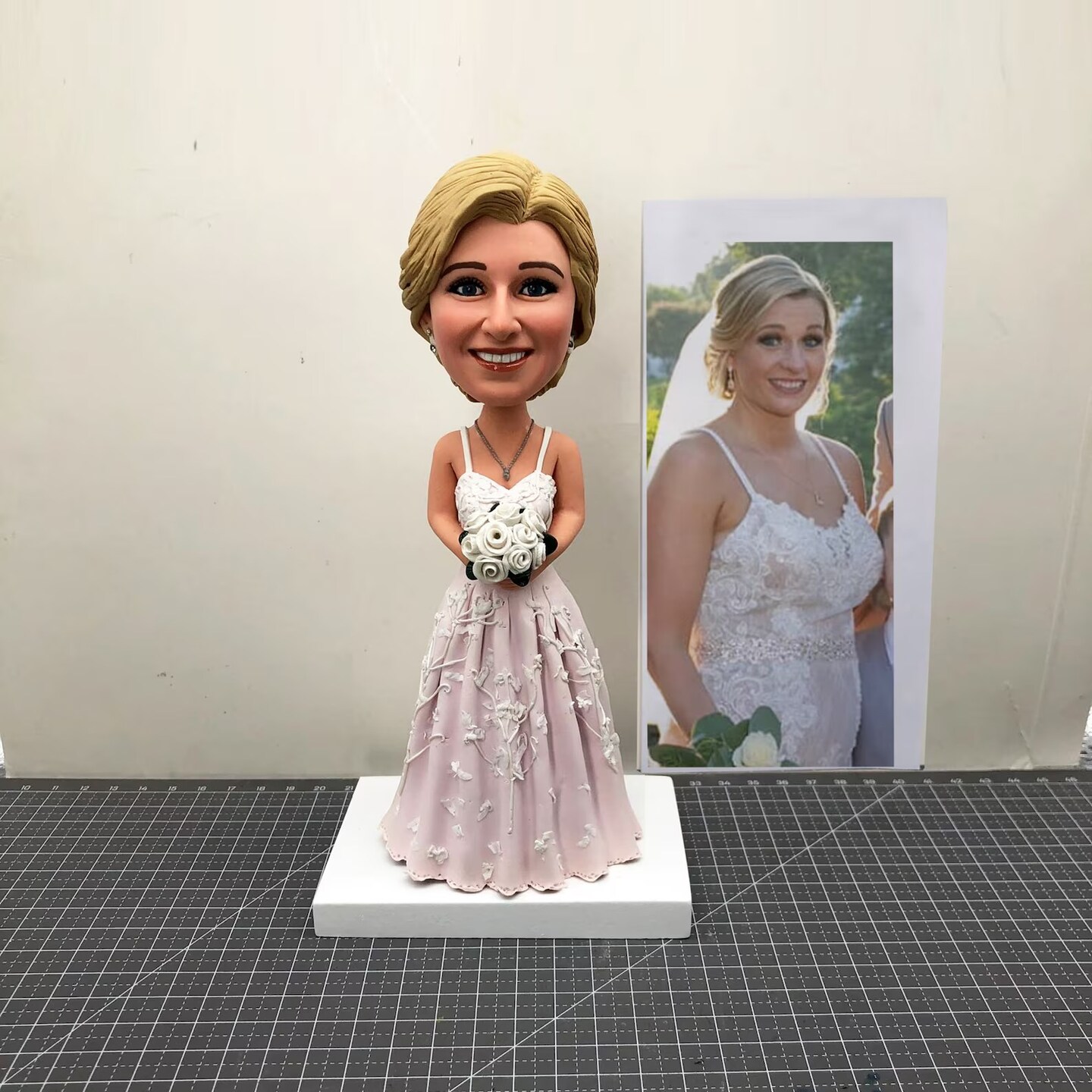 Custom Bride Bobbleheads Cake Toppers, Custom Girlfriend Bobbleheads ...