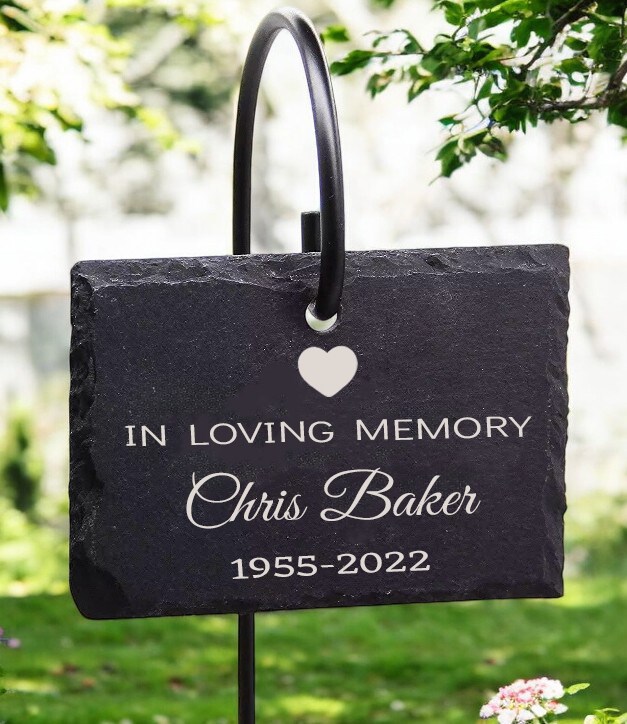 Memorial Tree Plaque With Stake - Grave Marker - Tree sign - Planter ...