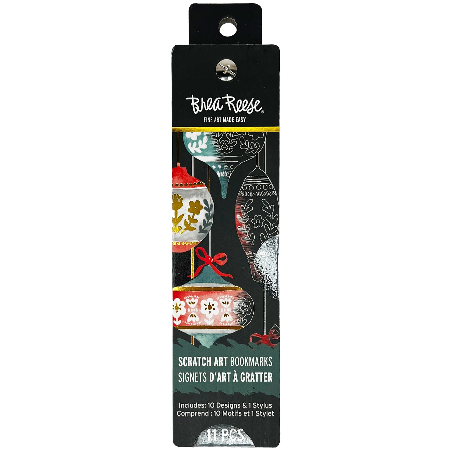 Brea Reese: Scratch Art Bookmark Kit - Ornaments - 10 Holiday-Themed ...