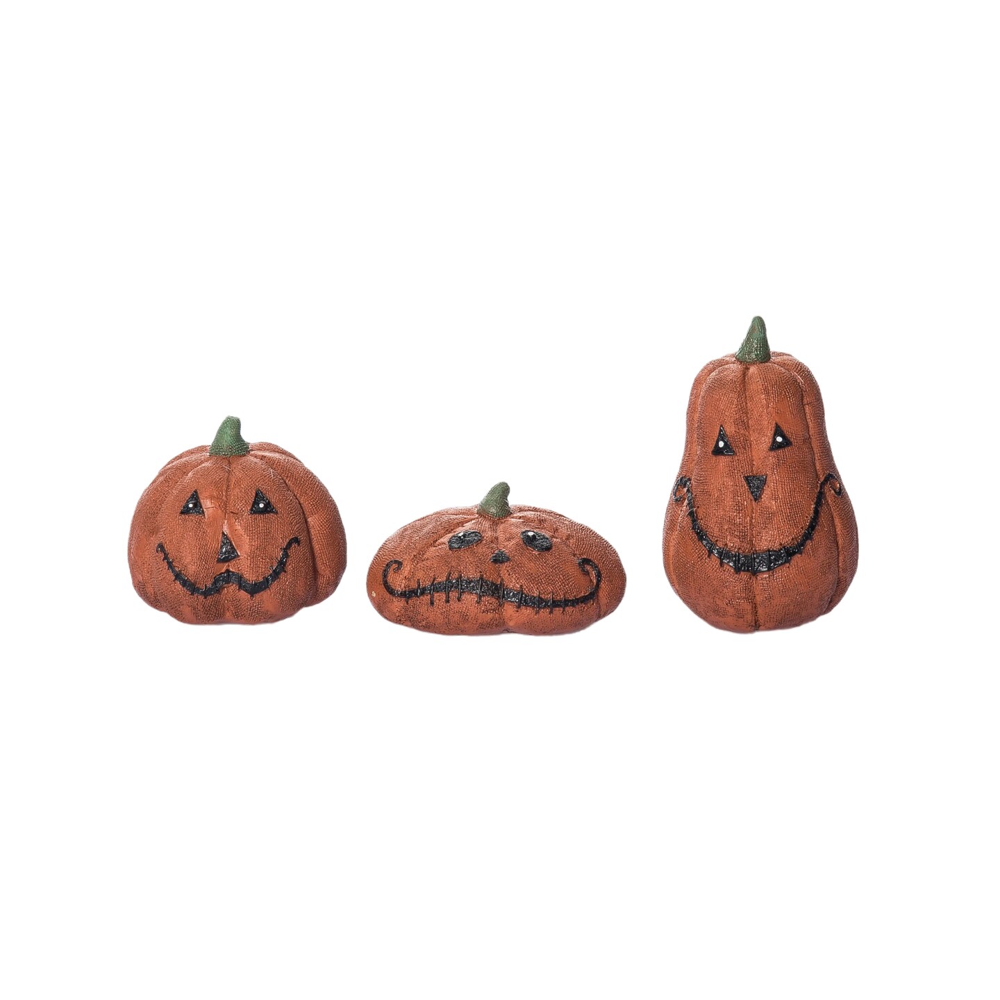 Halloween Vintage Jack O Lantern Pumpkins Polyresin Tabletop Figurine ...