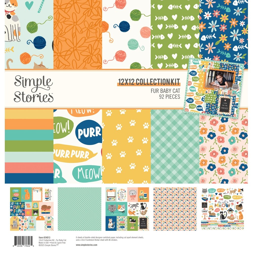 Simple Stories Collection Kit 12"X12"-Fur Baby Cat | Michaels