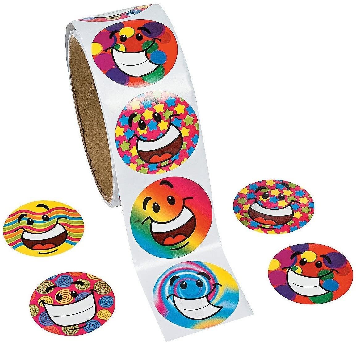 Funky Smile Paper Sticker Roll - 100 Stickers | Michaels