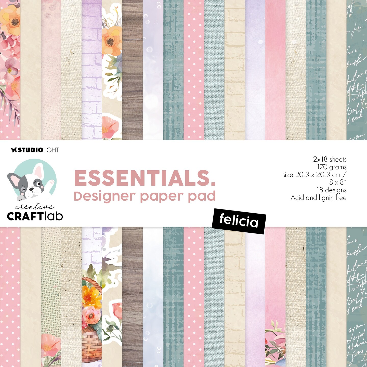 Studio Light Essentials Paper Pad 8"X8" 36/Pkg-Nr. 261, Felicia | Michaels