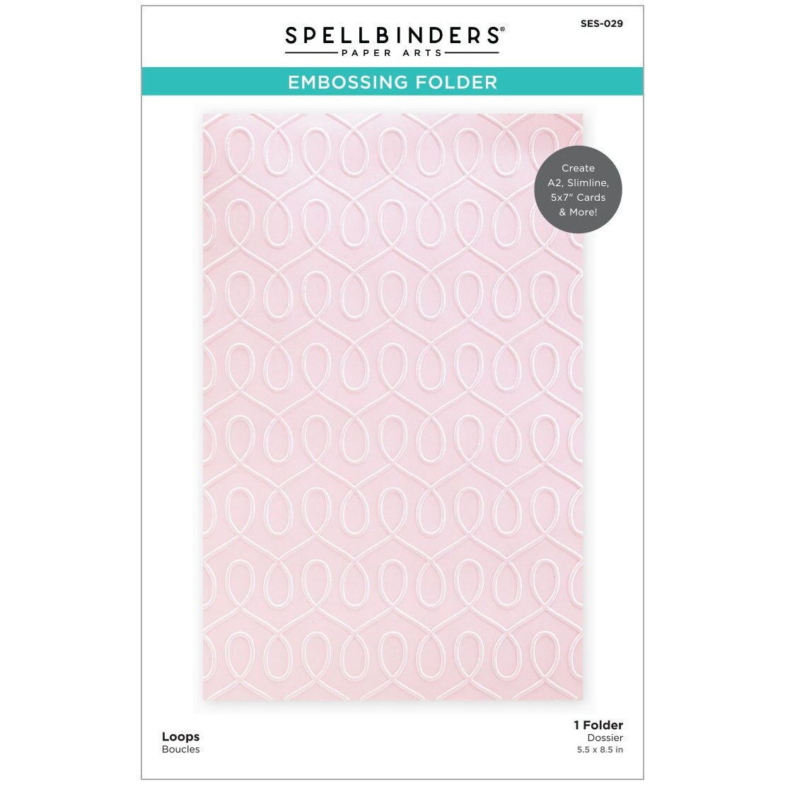 Spellbinders Embossing Folder-Loops - Be Bold, Count: 1 | Michaels