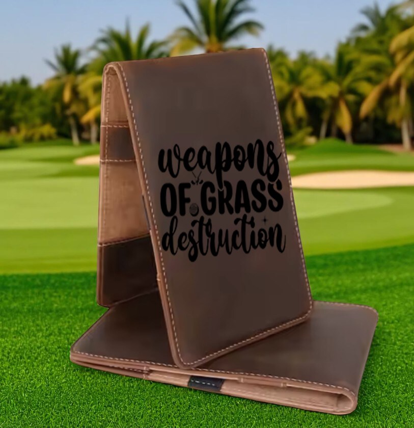 Golf Yardage Book Cover – Personalized Leather Scorecard Holder – Best ...