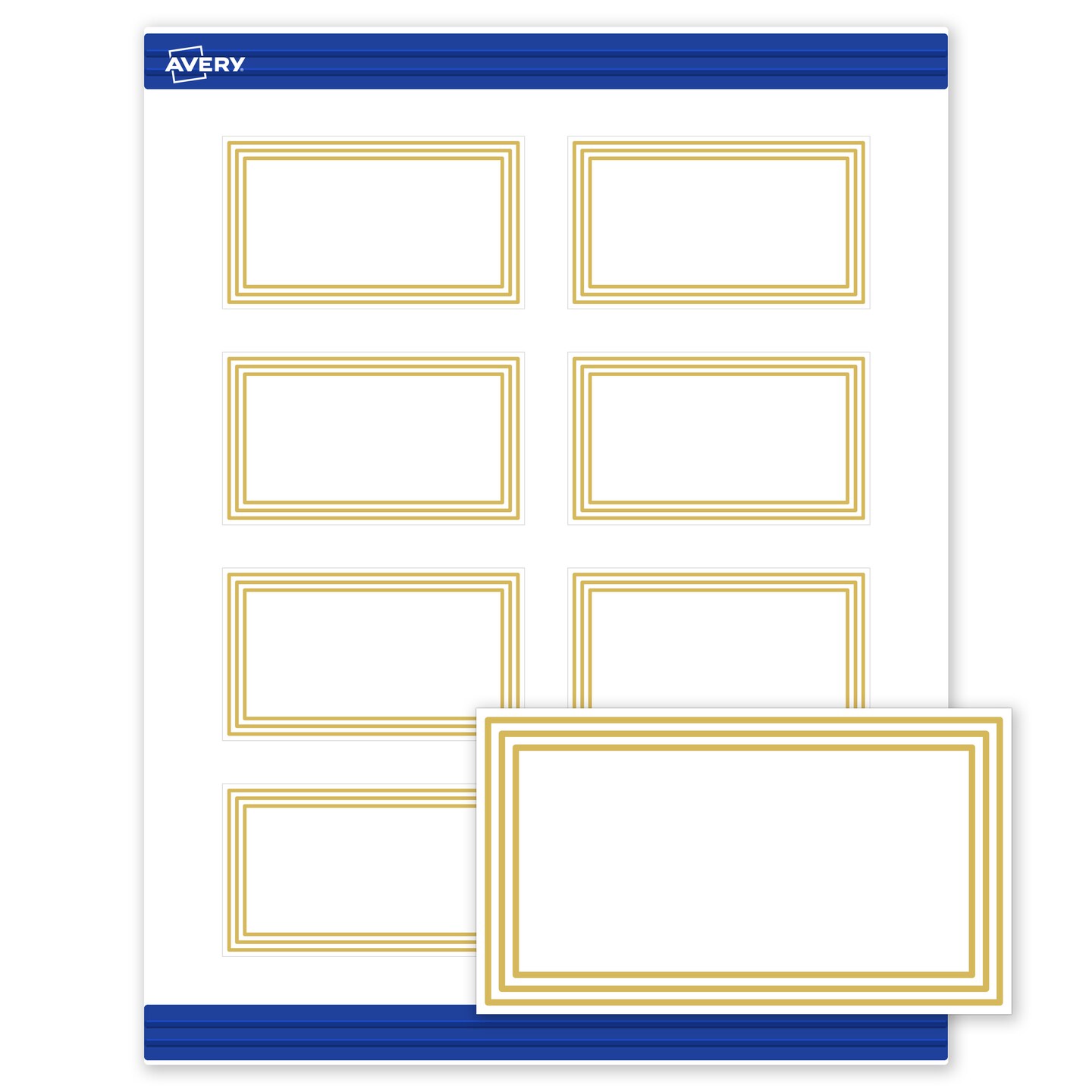 Avery Printable Rectangle Cards, Sure Feed Technology, 2" x 3.5", Matte ...