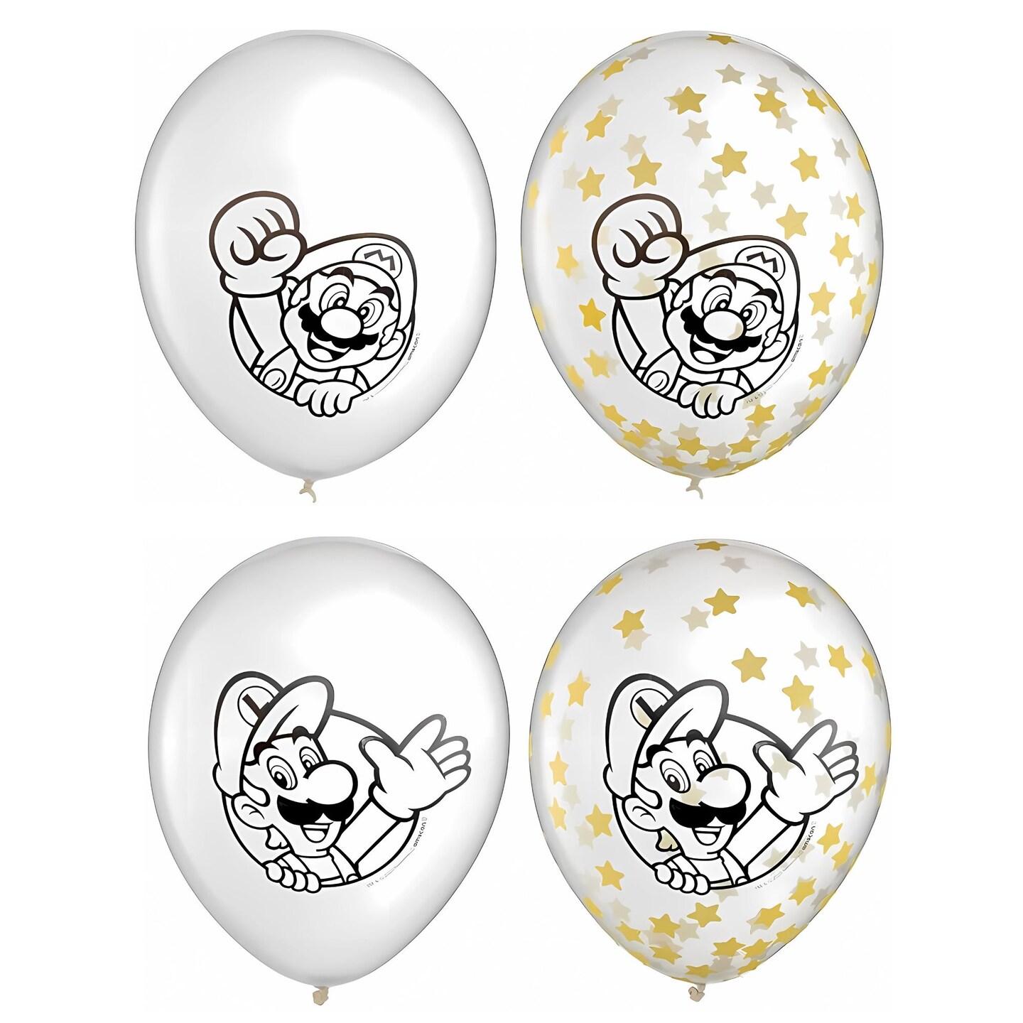 Super Mario Brothers™ 12" Confetti Latex Balloons, 6ct | Michaels