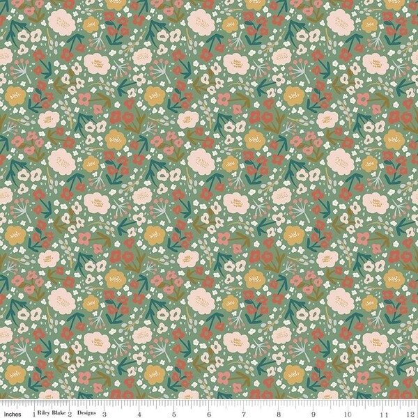 Flowers in Green (c16601-green) | Ivy Reese | Deena Rutter | Riley ...