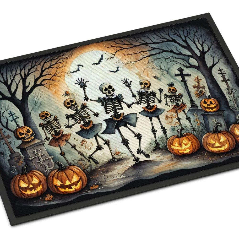 Edge Collections - 24" x 36" - Multicolor - Dancing Skeletons Halloween ...