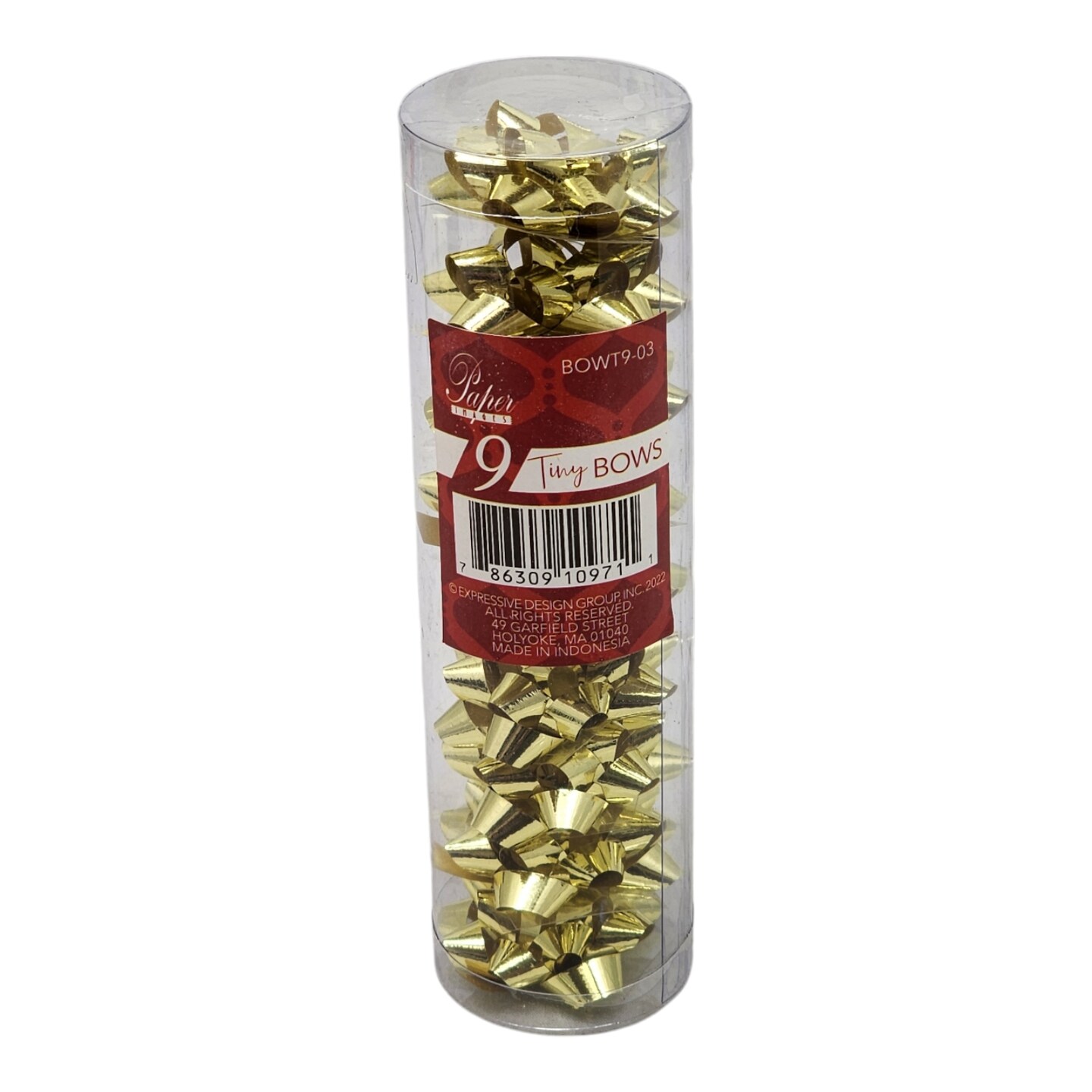 Tiny Metallic Bows in a Tube 9 Pack - Gold | Michaels