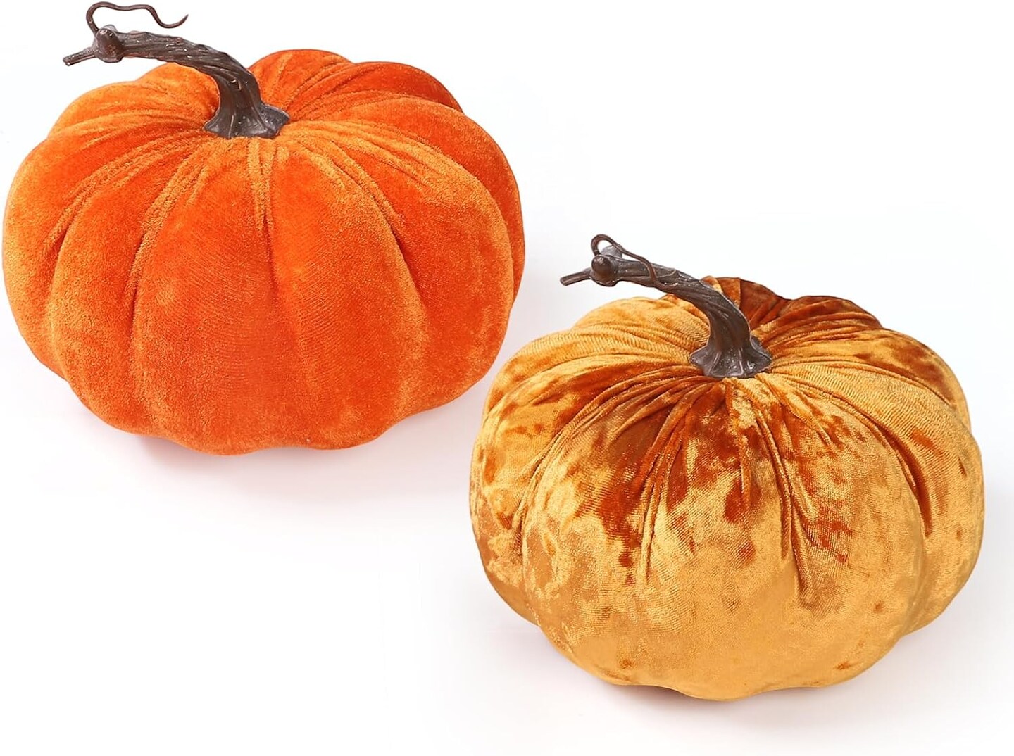 2Pcs Large Fall Pumpkins Decor (Orange Gold) | Michaels