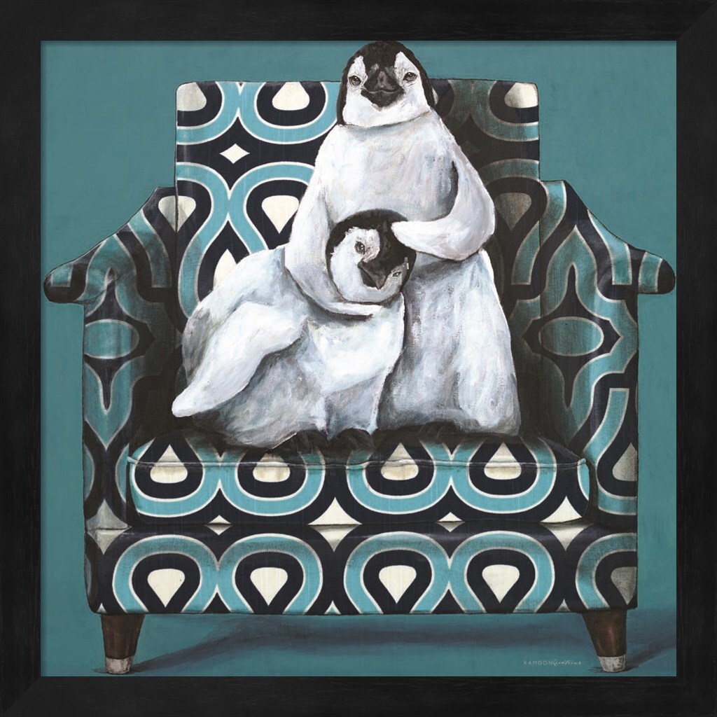 Penguin Noogie by Kamdon Kreations 13" x 13" Framed Wall Art | Michaels