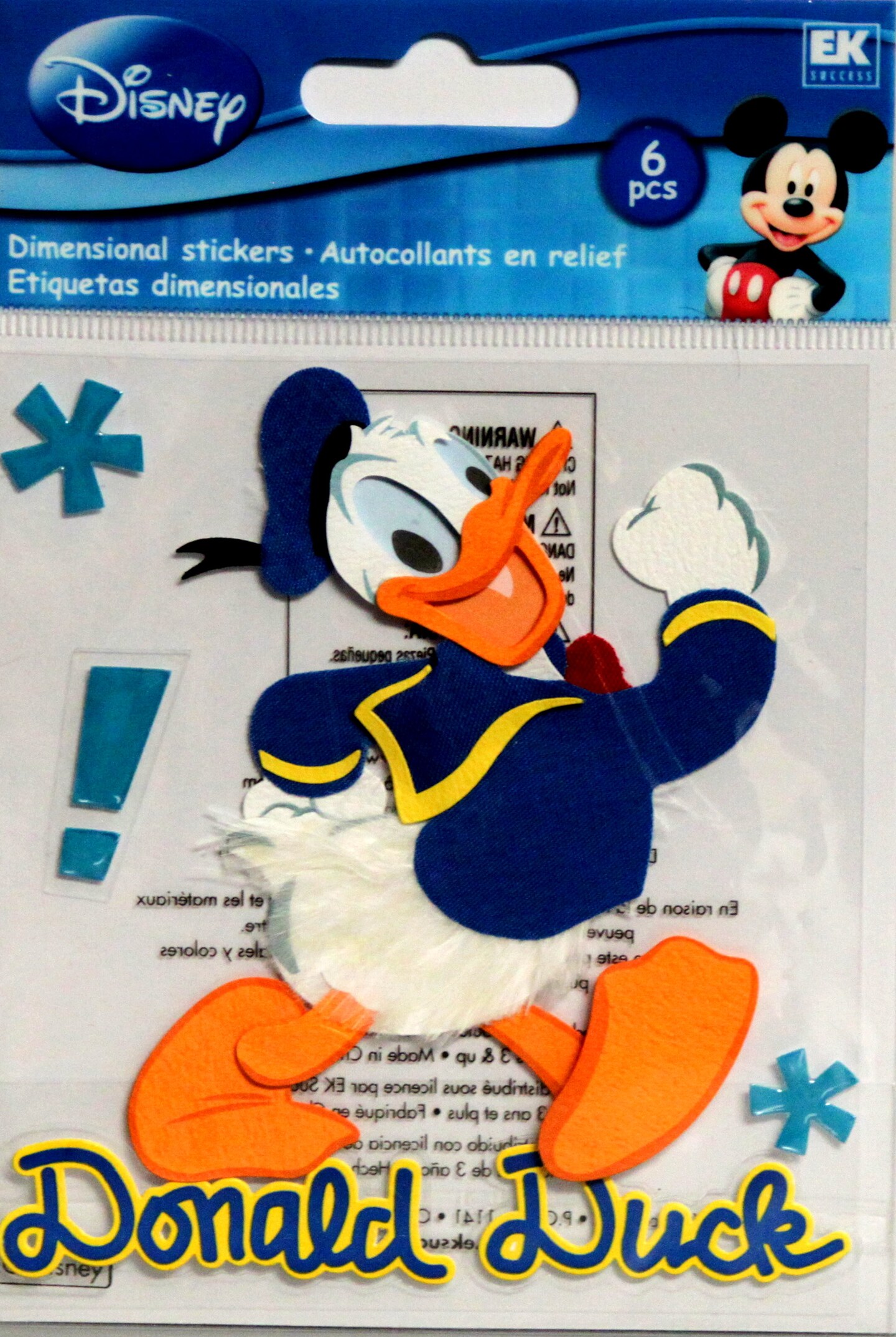 Disney Donald Walking Dimensional Stickers | Michaels