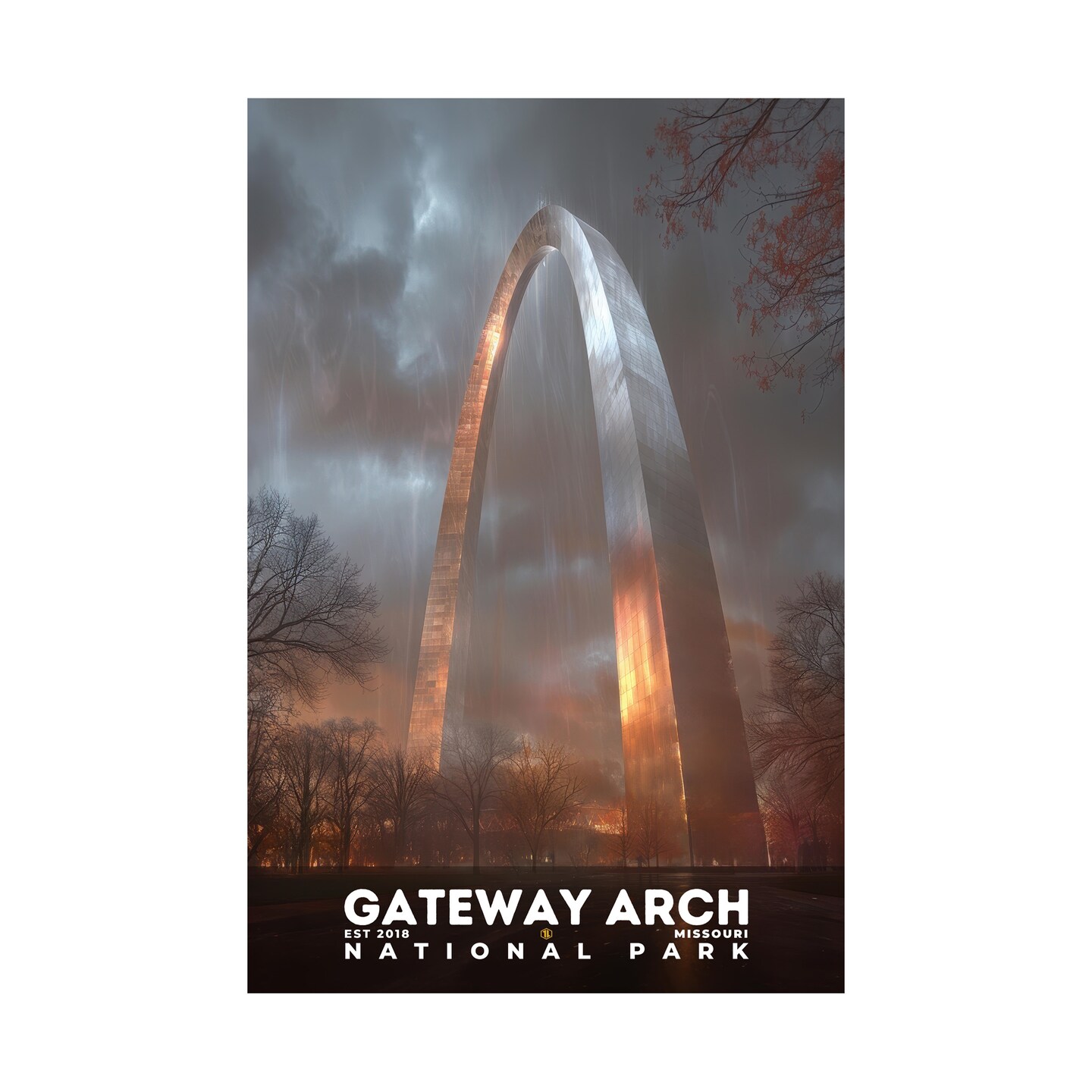 Gateway Arch National Park Poster, Travel Art, Office Poster, Home ...