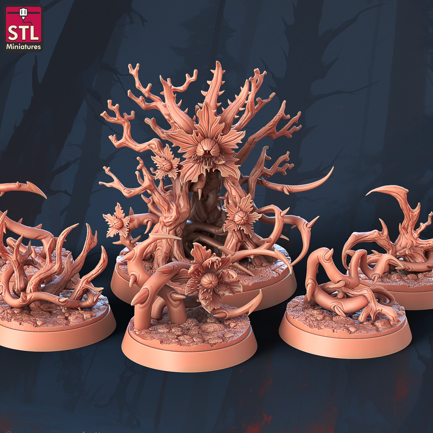 STLMiniatures - DnD Fantasy Minis - Dark Roots Corrupted Flora ...