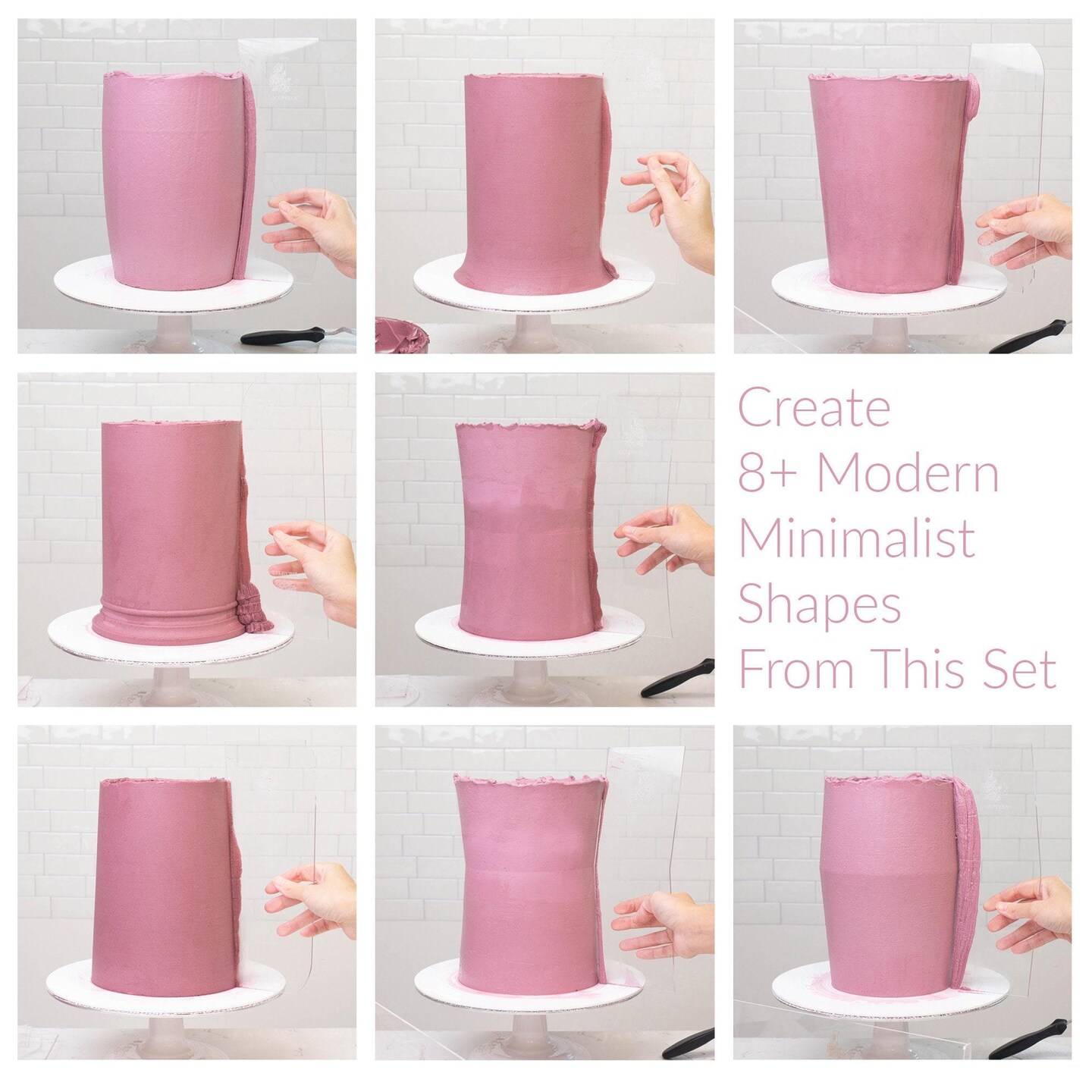 Lacupella 12 inch Modern Minimalist Geometric Buttercream Acrylic ...